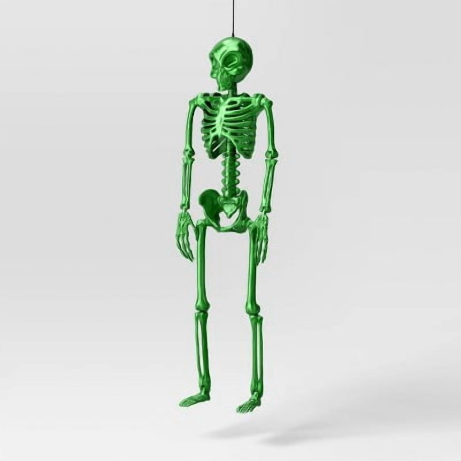 24" Poseable Alien Skeleton Halloween Decorative Prop Ghoulish Glow ...