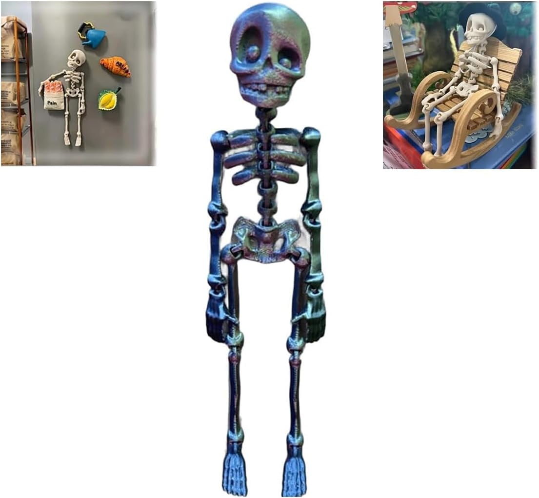 Poseable Skeleton Fridge Magnet,3D Mini Skeletons with Movable Joints ...