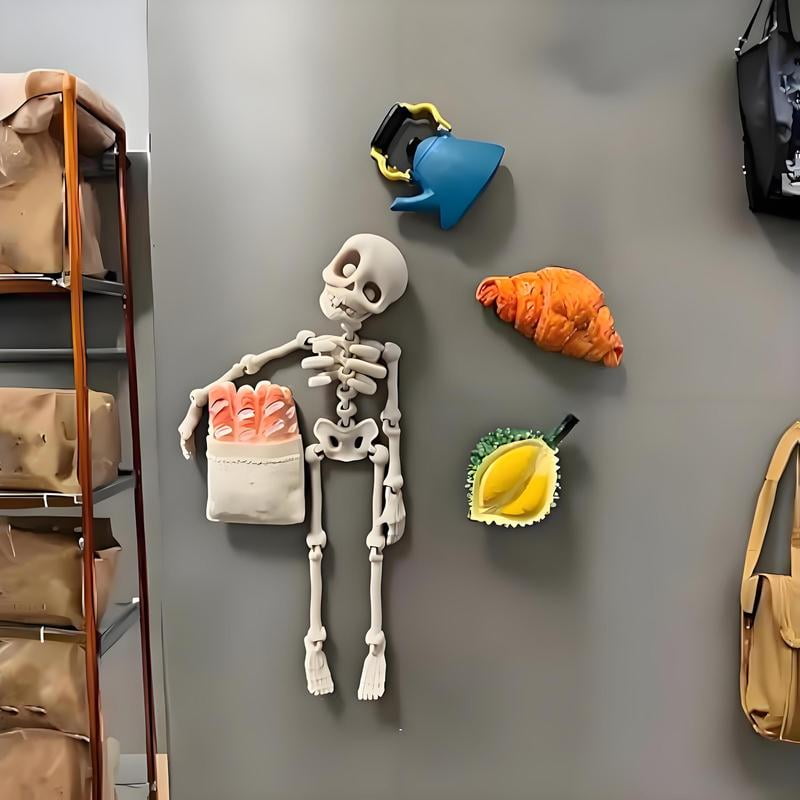 "Poseable Skeleton Fridge Magnet - 3D Printed Articulated with Movable ...