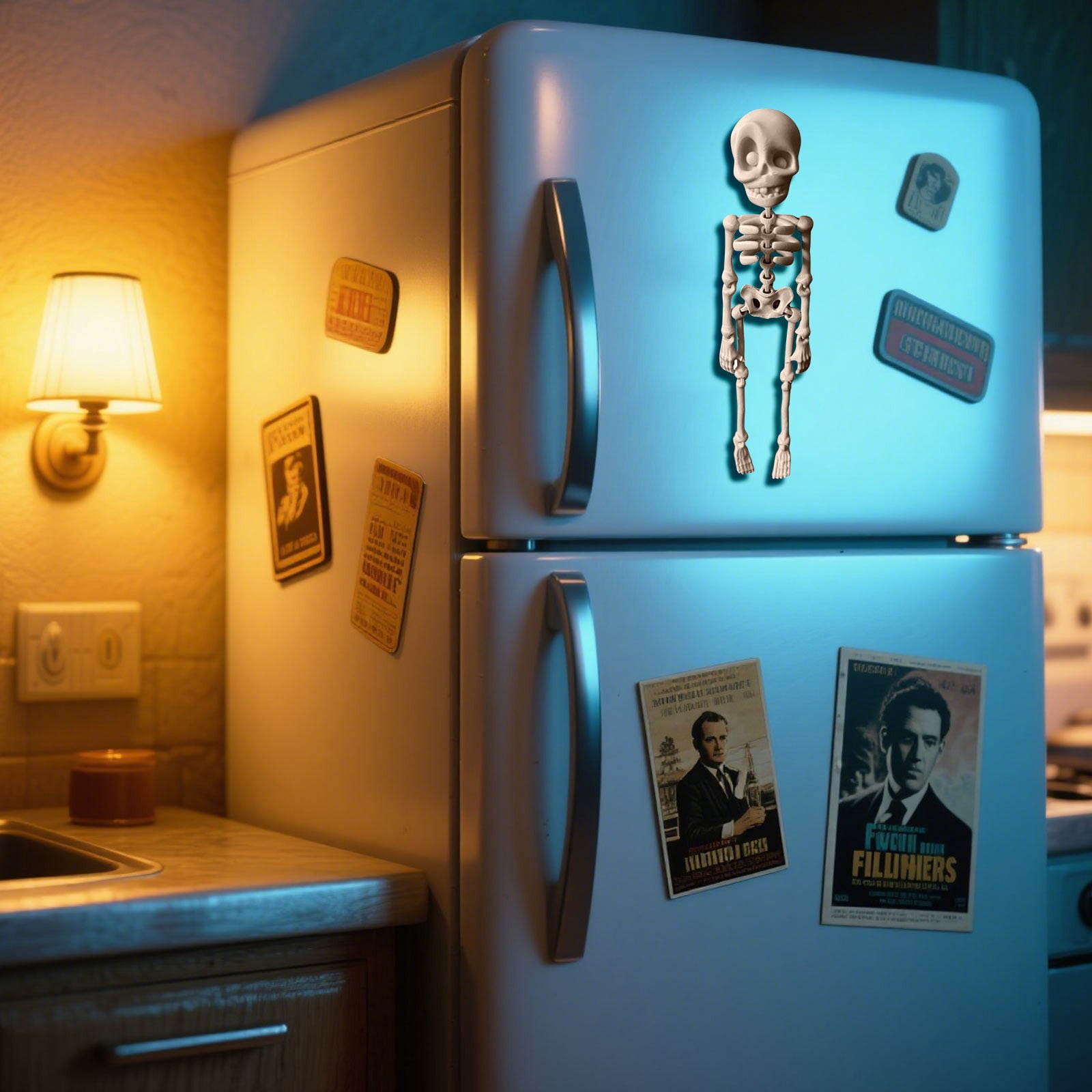 Poseable Skeleton Fridge Magnet, 3D Skeleton Magnets for Fridge, Unique ...