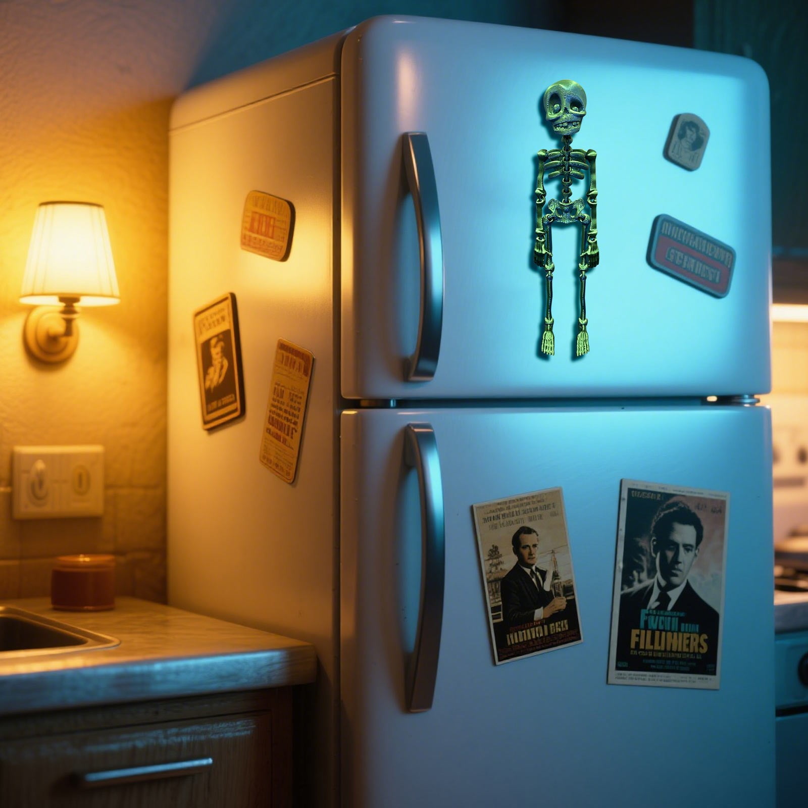 Poseable Skeleton Fridge Magnet, 3D Skeleton Magnets for Fridge, Unique ...