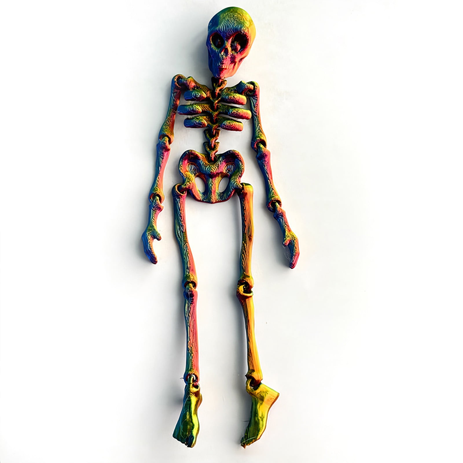 Poseable Skeleton Fridge Magnet, Halloween Printed Articulated Skeleton ...