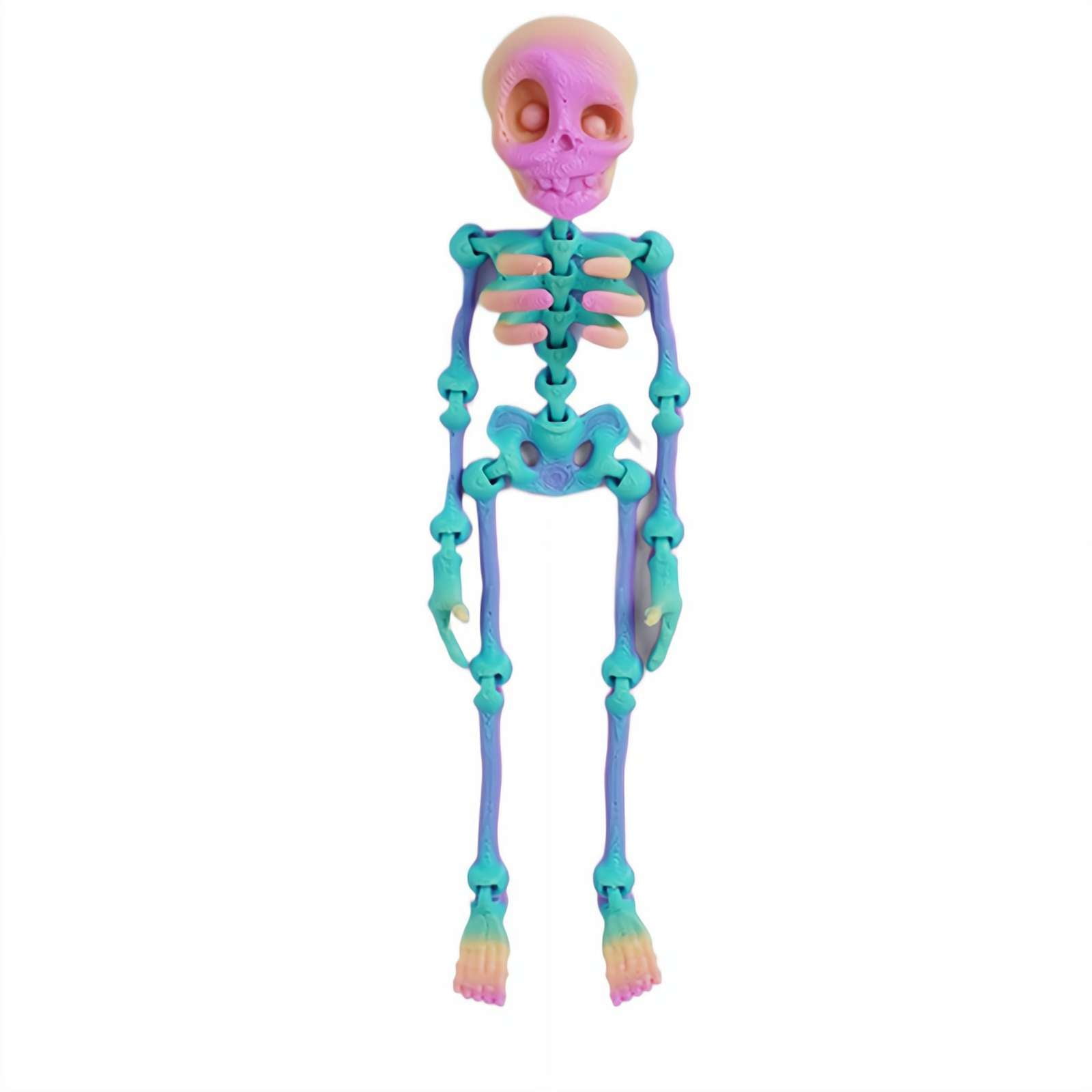 Poseable Skeleton Fridge Magnet, Mini 3D Printed Skull Decor Fridge ...
