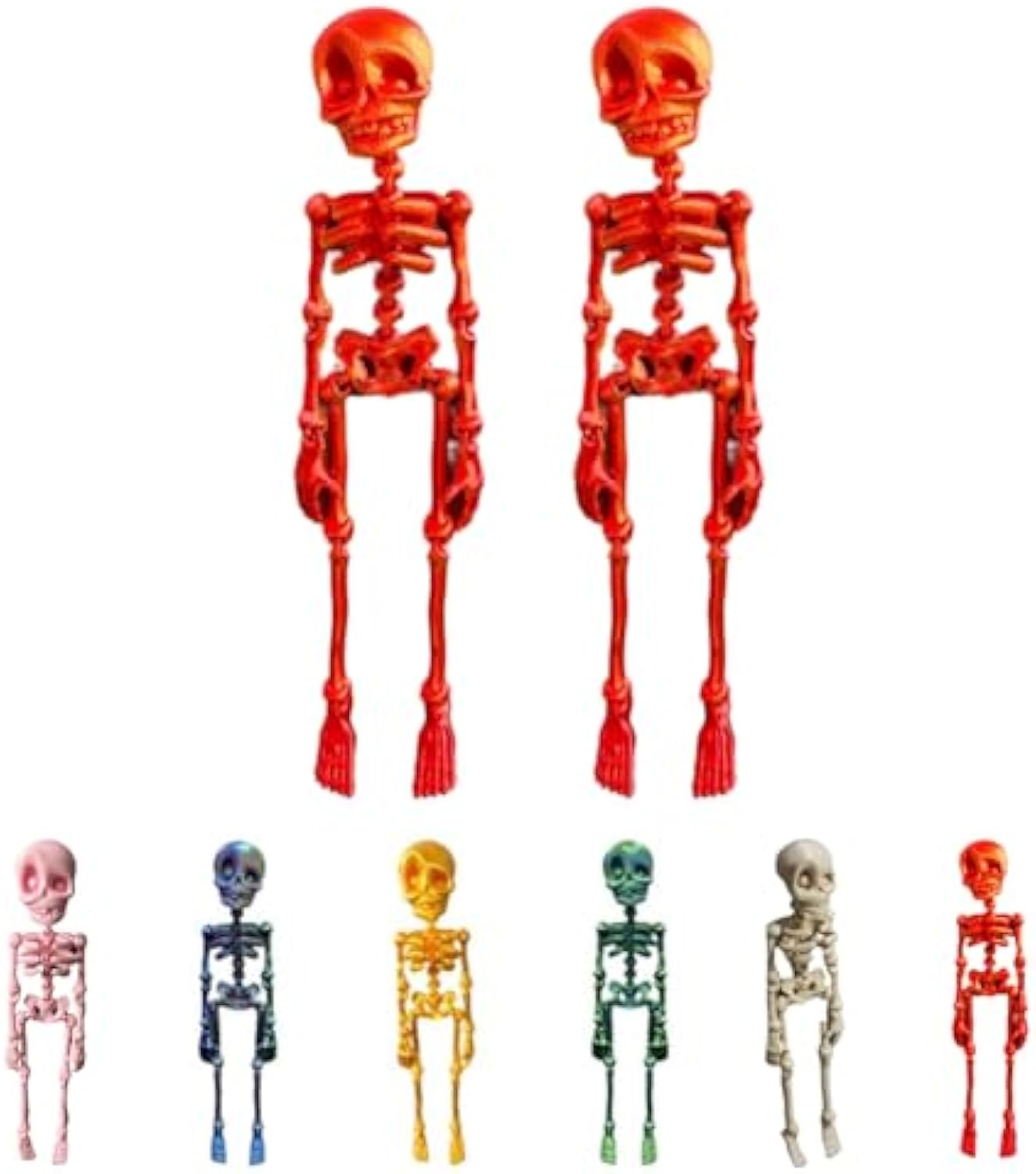 Poseable Skeleton Fridge Magnet, Mini 3D Printed Skull Decor Fridge ...