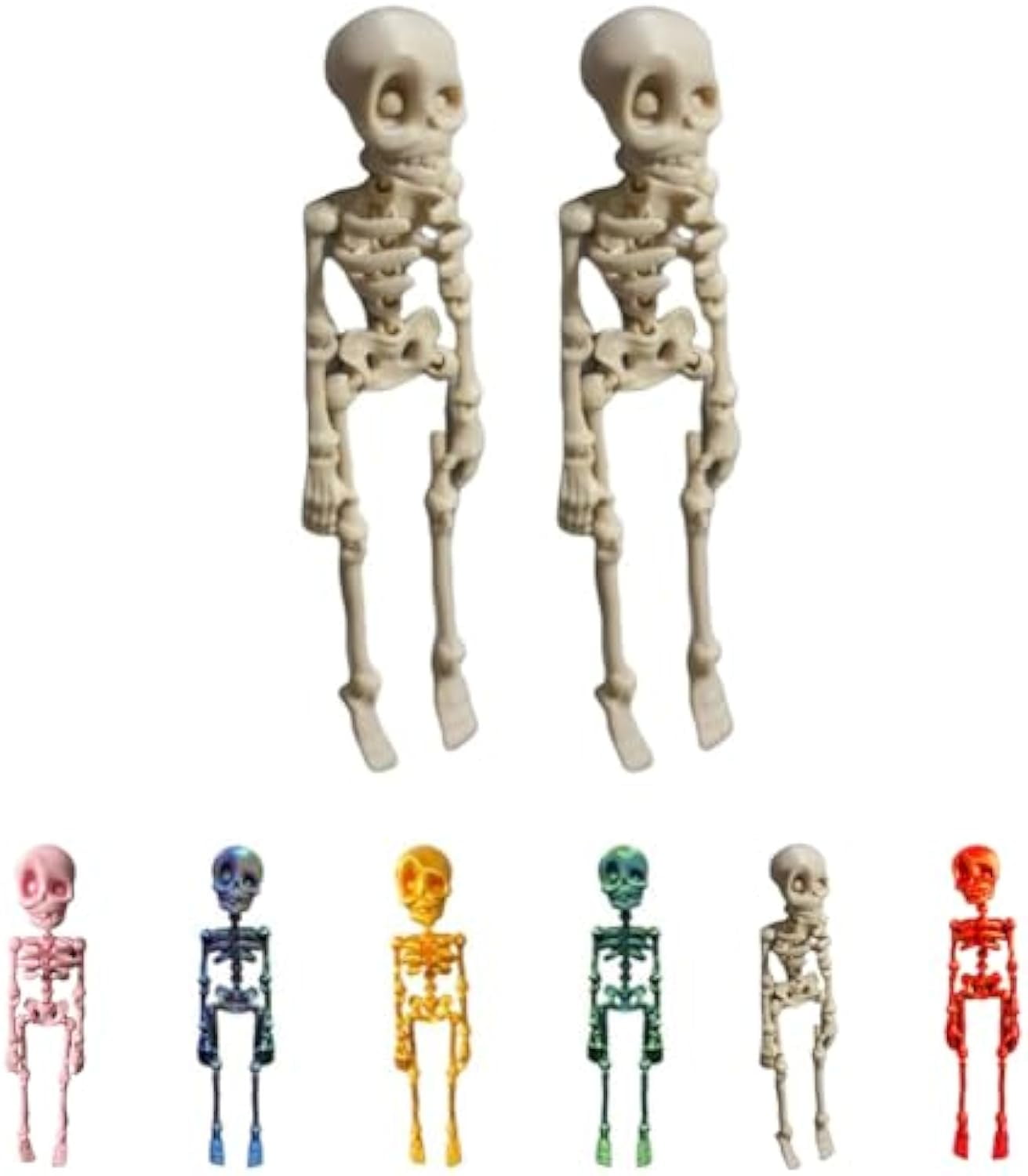 Poseable Skeleton Fridge Magnet, Mini 3D Printed Skull Decor Fridge ...