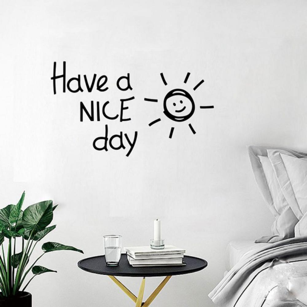 Poseca Have A Nice Day Sticker Wall Decal For Bedroom Living Room Home ...