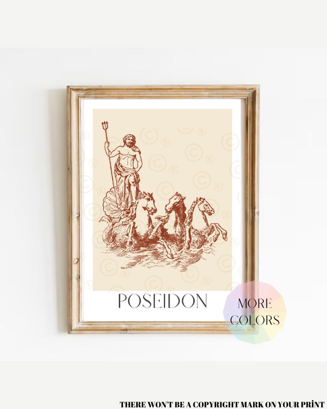 Poseidon Art, God Neptune, Greek Gods Poster, Greek Mythology Decor, 12 ...
