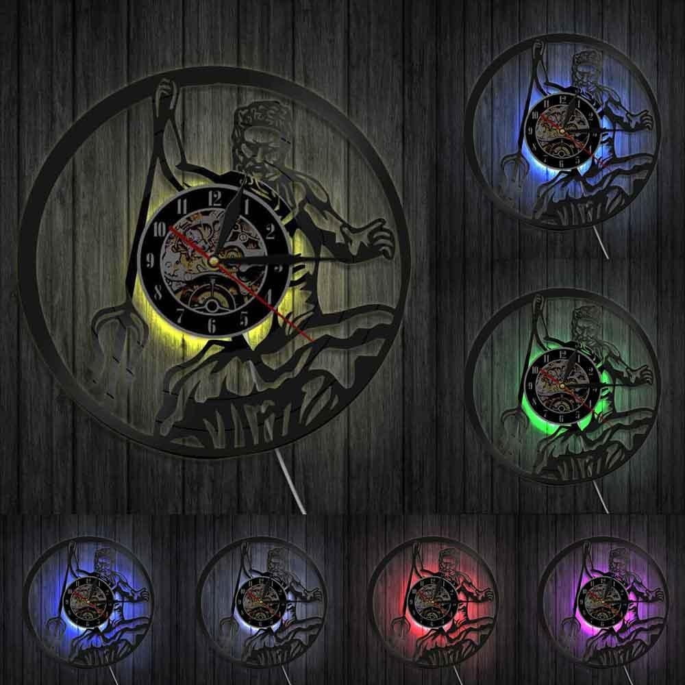 Poseidon Greek Mythology Neptune God Wall Clock Myth Greece Sea God ...