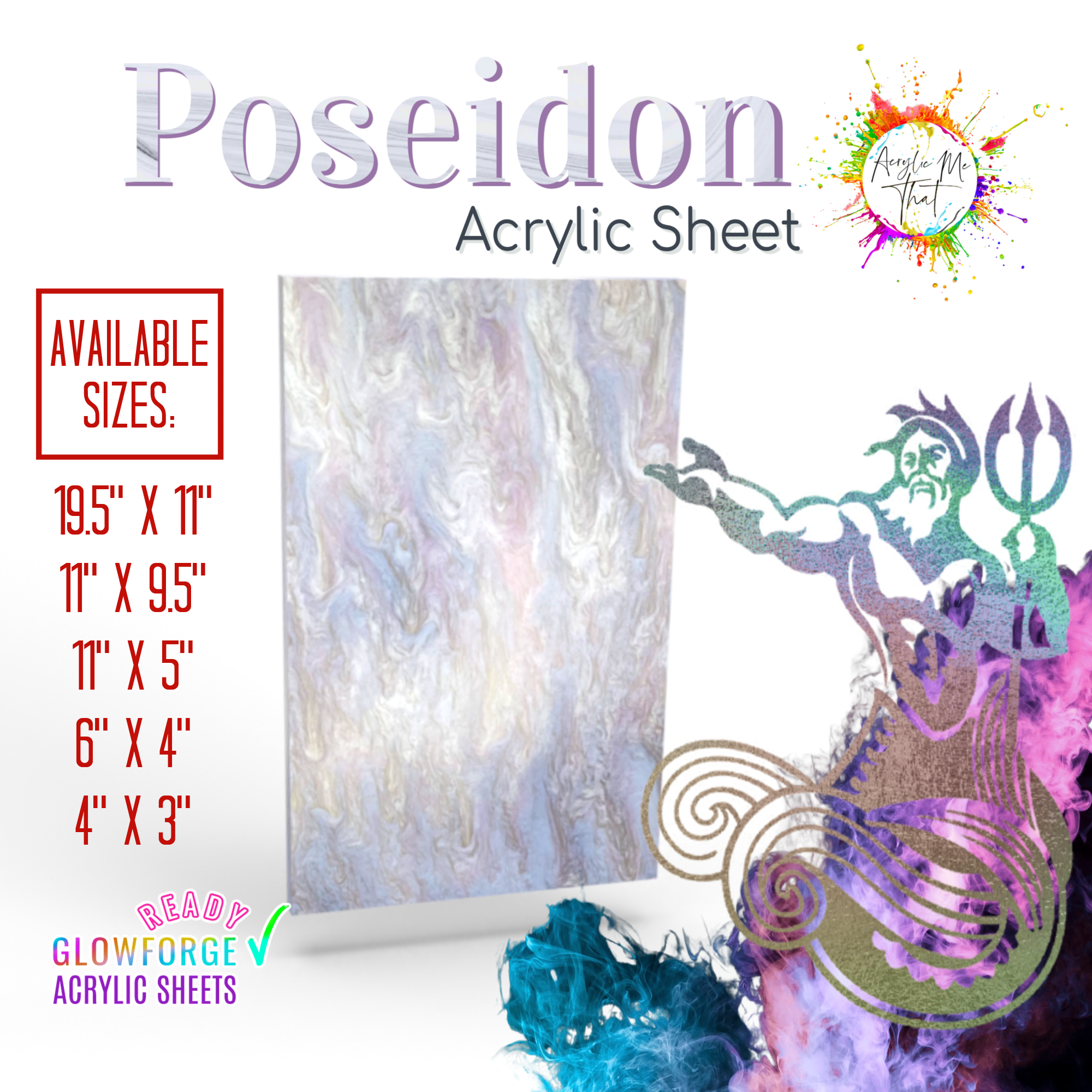 Poseidon Iridescent Marble Pearl Pattern Acrylic Sheet - Walmart.com