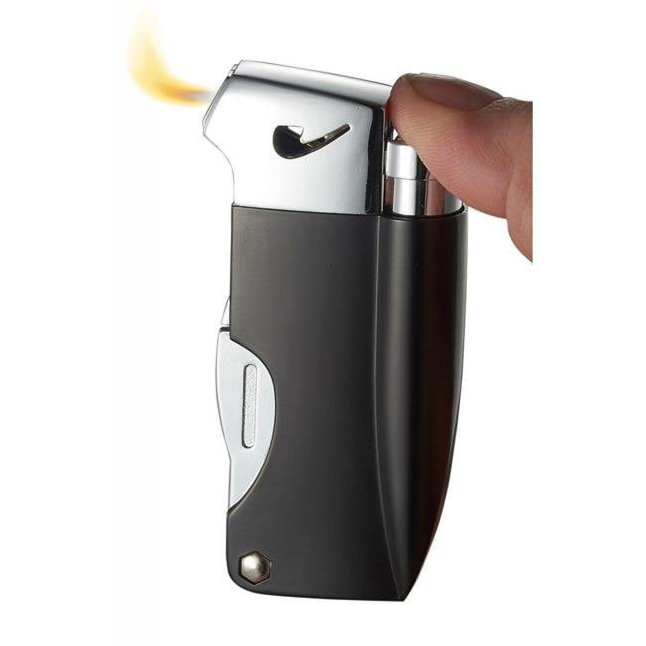 Poseidon Soft Flame Pipe Lighter with Tools - Black - Walmart.com