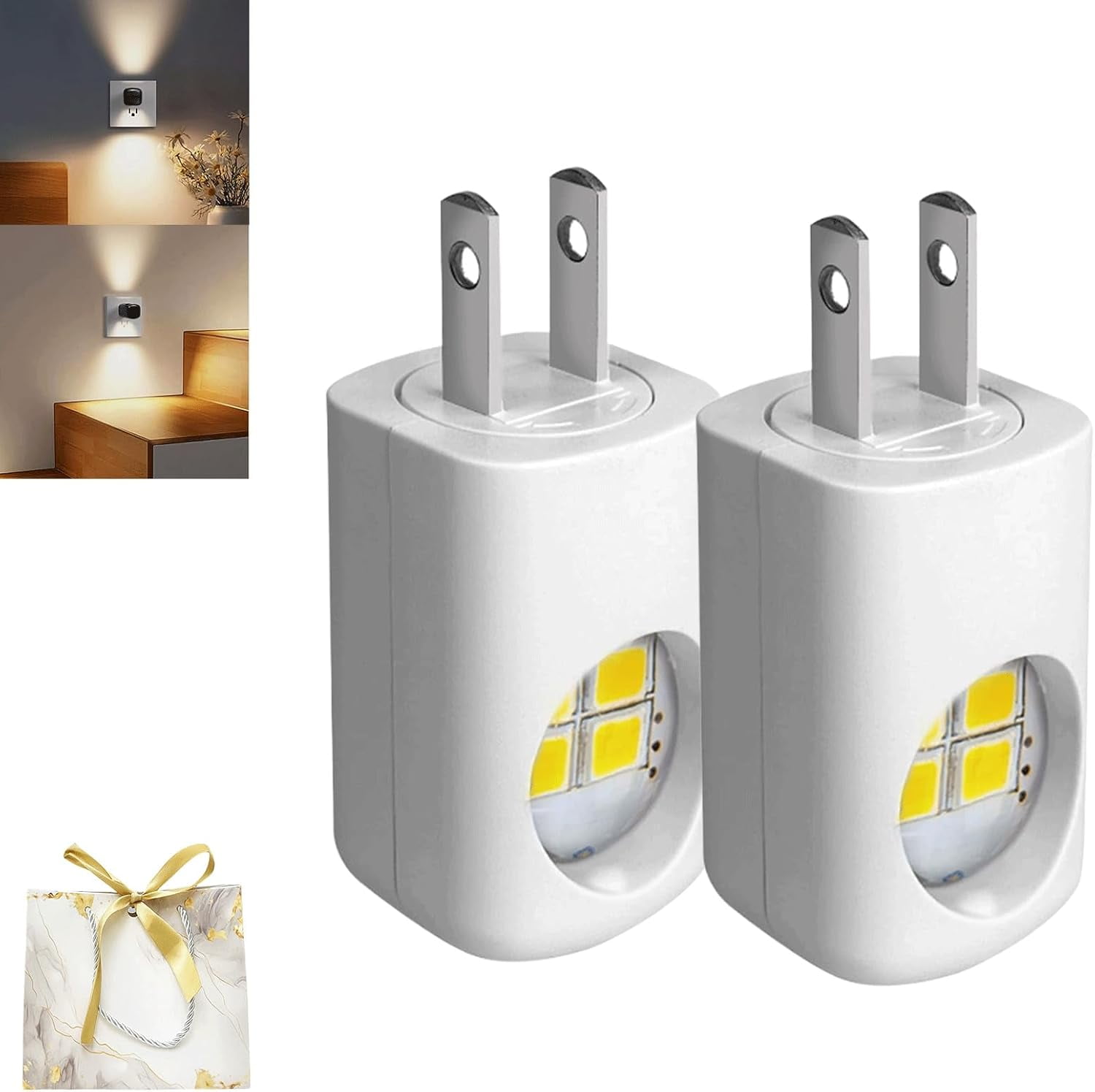 Posequiver/Eretinputc LED Wall Socket Night Light,Mini LED Night Light ...