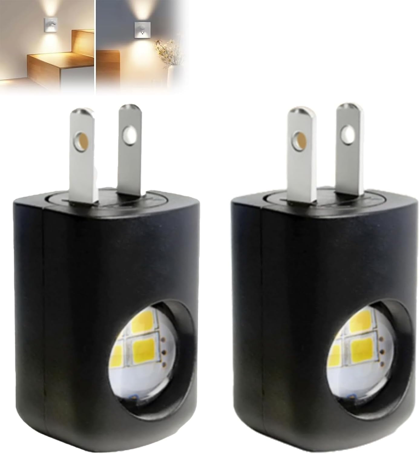 Posequiver LED Wall Socket Night Light with Dusk to Dawn Sensor, 360 ...