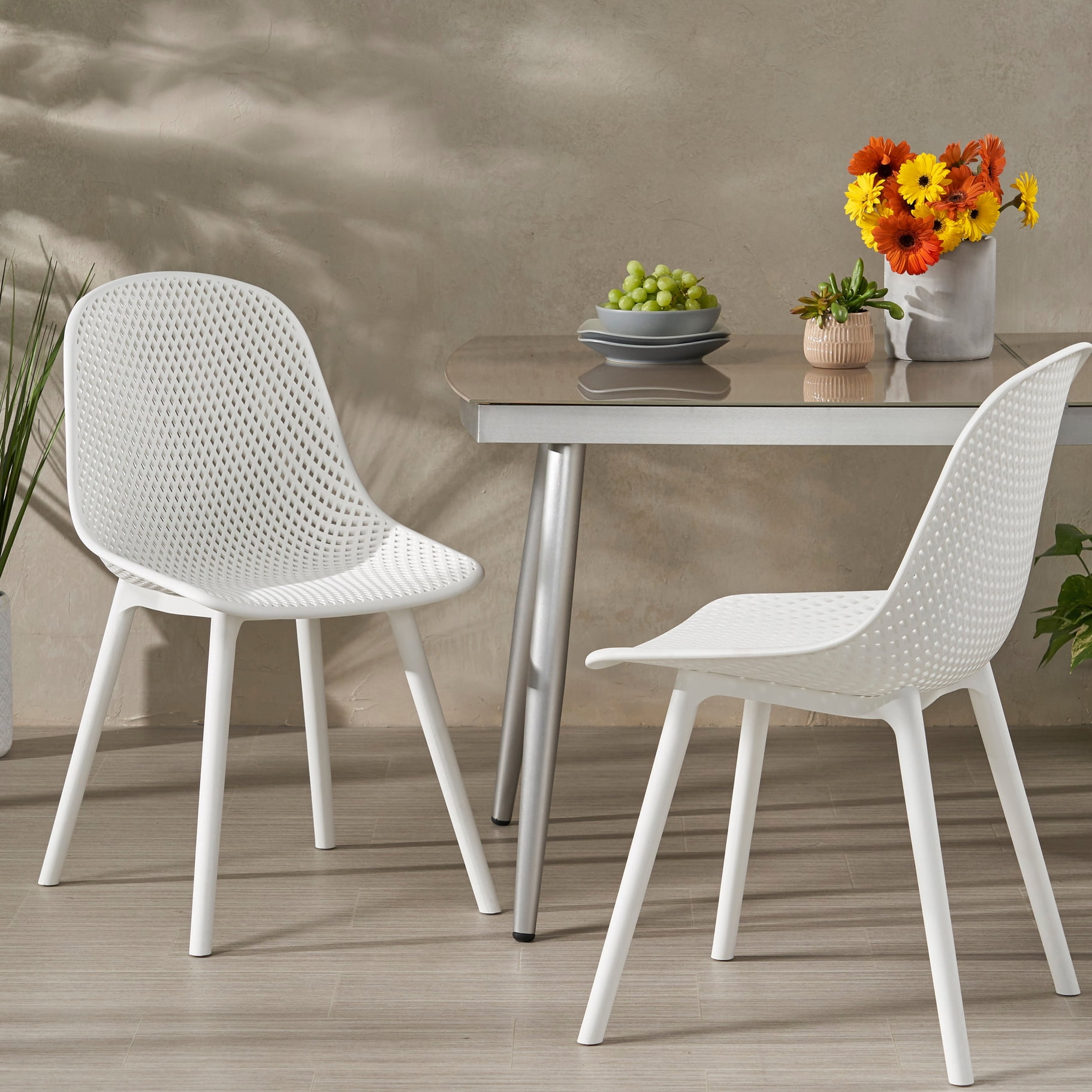Posey Chair - Outdoor White Dining Chairs With Durability ...