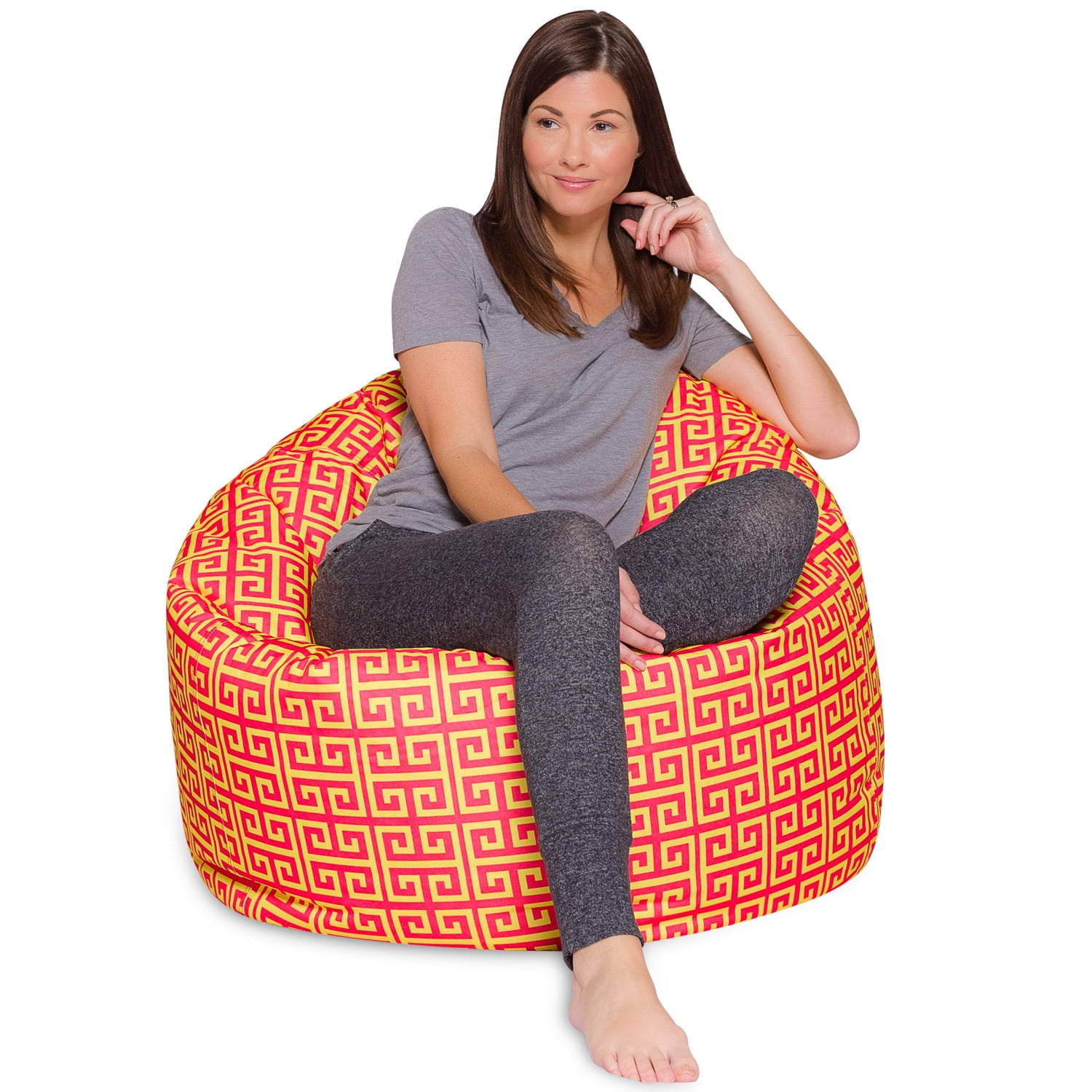 Posh Creations Bean Bag Chair, 4 ft, Red - Walmart.com