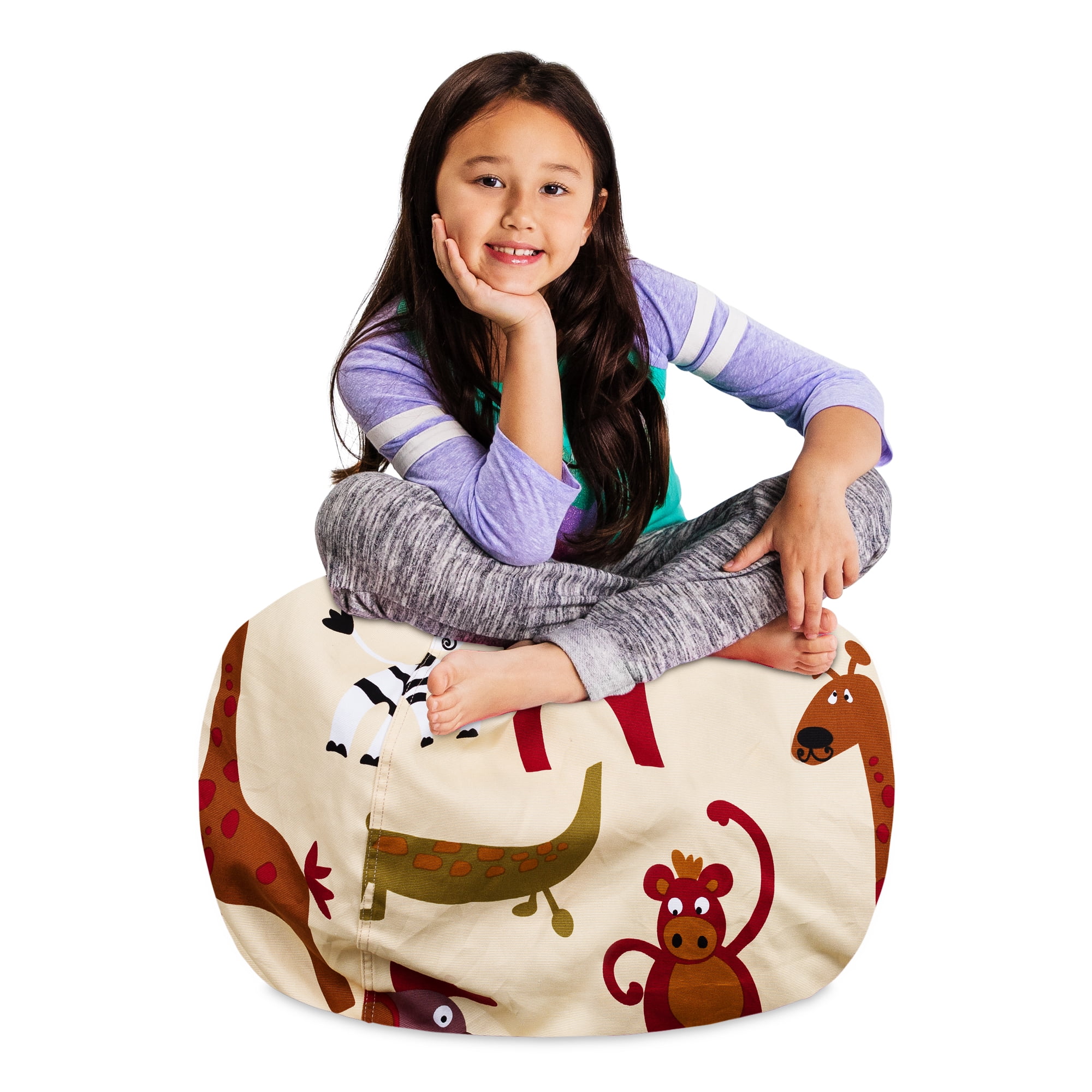 Posh Creations Bean Bag Stuffable Cover Only, Toy Organizer, Canvas ...