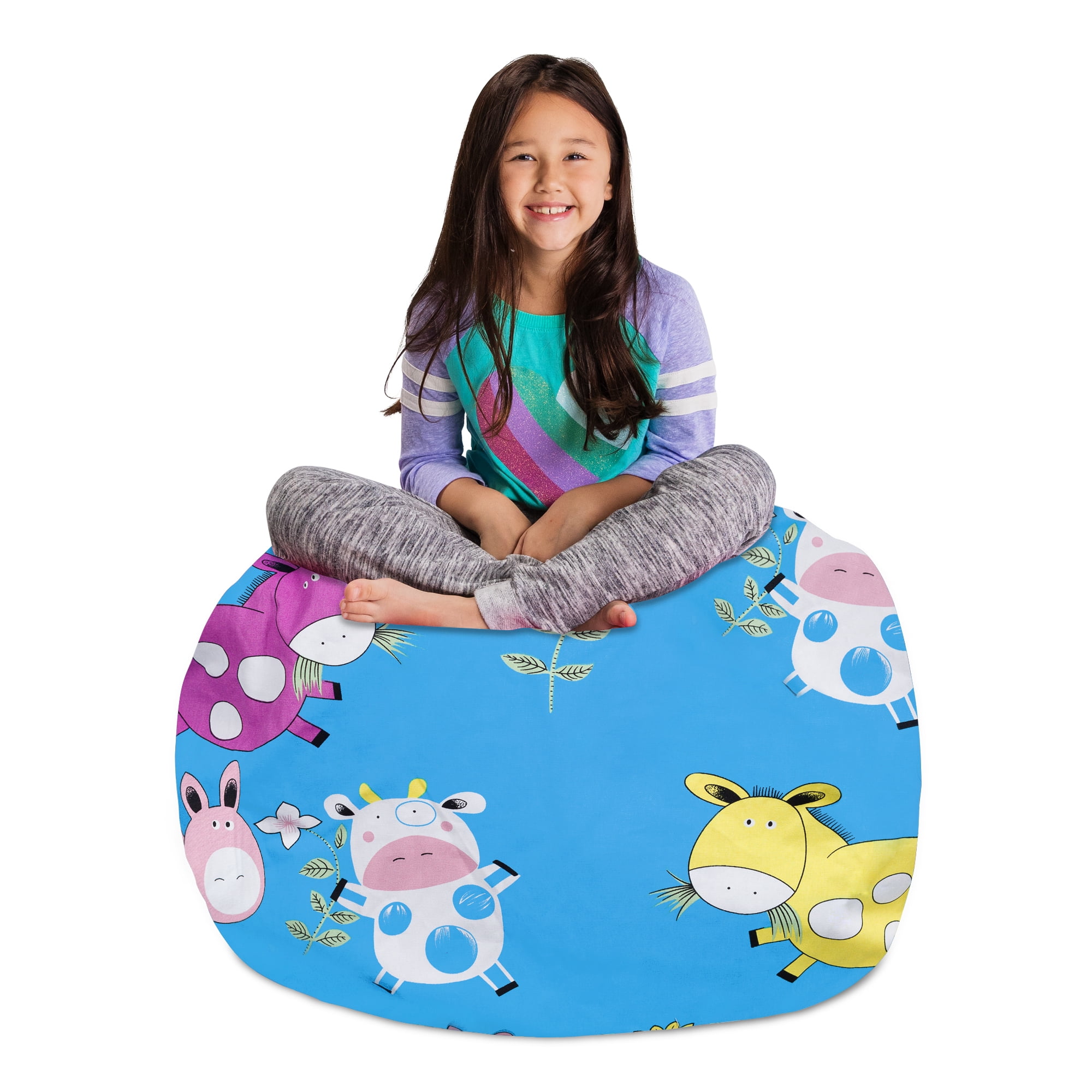 Posh Creations Bean Bag Stuffable Cover - Toy Organizer, Soft Cover ...
