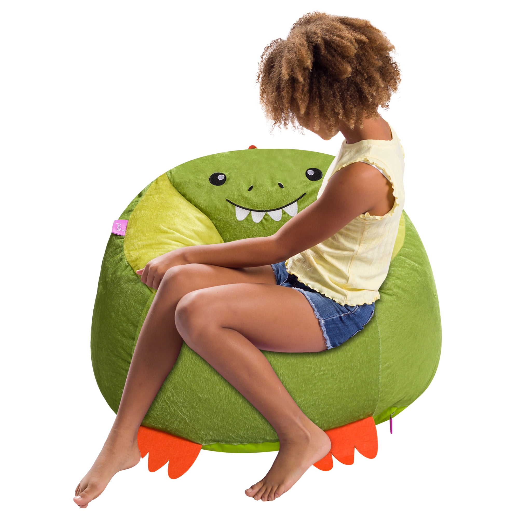 Posh Creations Cute Soft Bean Bag Chair for Kids, Furry, 2.5ft, Large ...