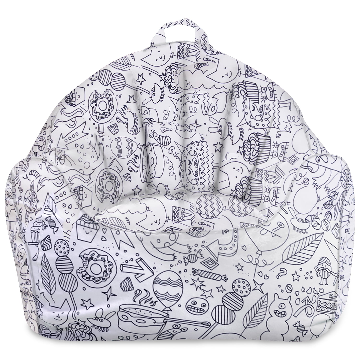 Posh Creations Structured Bean Bag Chair, Malibu Lounge, Adults, 2.8ft ...