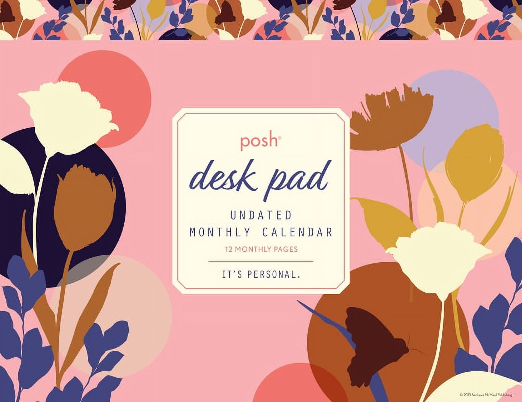 Posh: Desk Pad Undated Monthly Calendar (Other) - Walmart.com