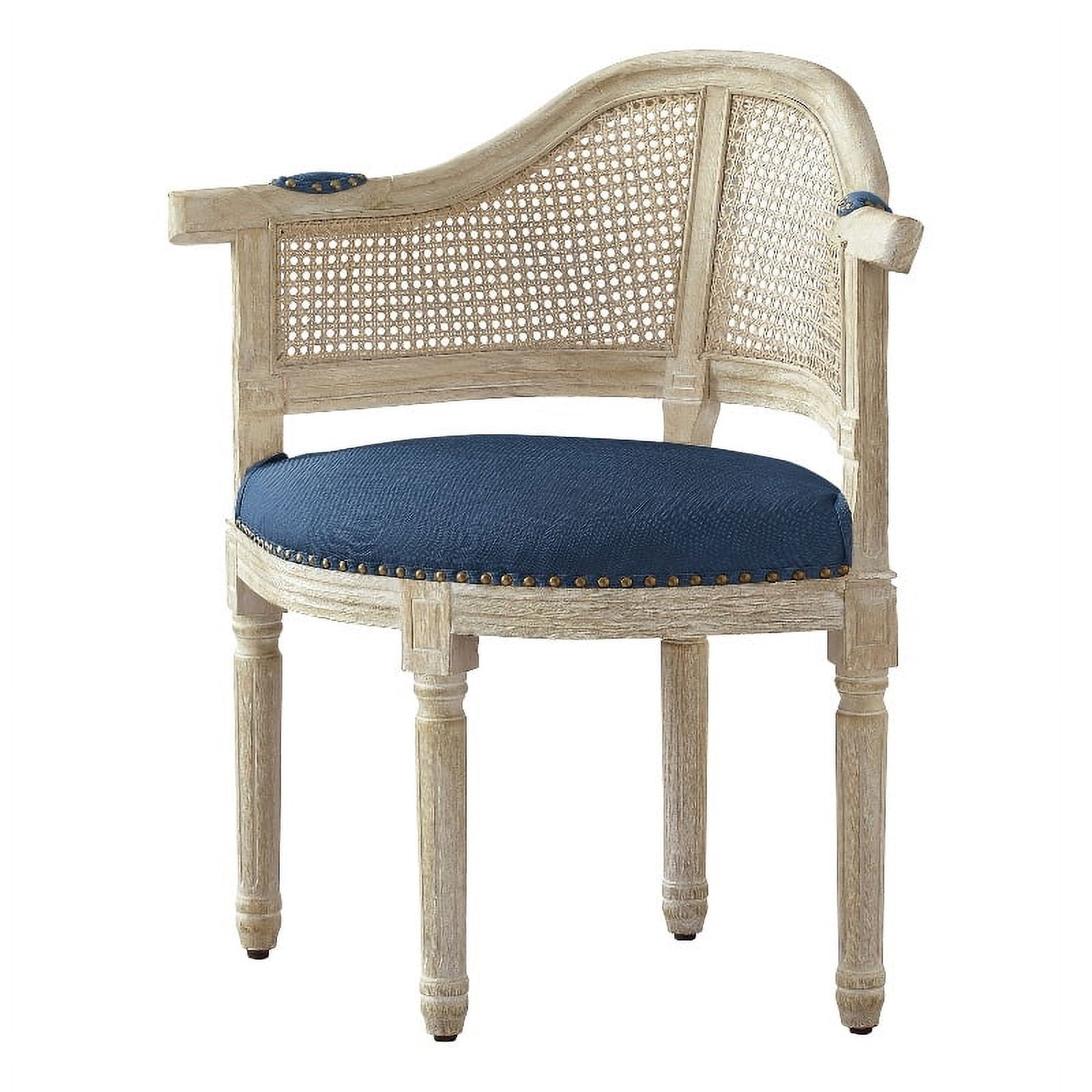 Posh Living Ibraheem Linen Accent Chair Navy - Walmart.com