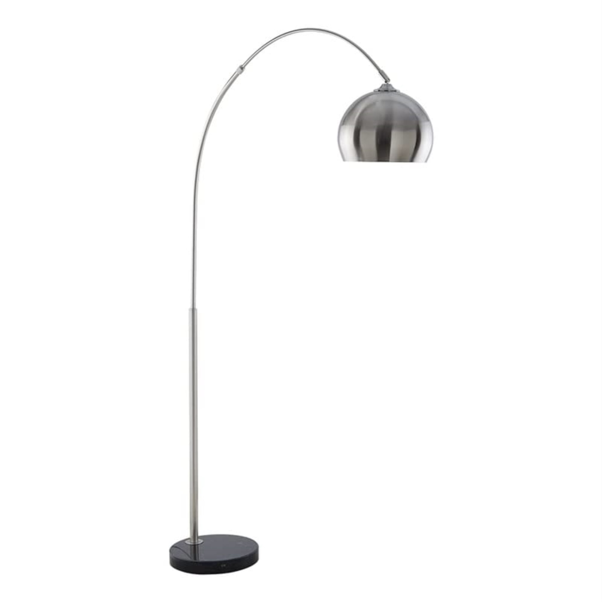 Posh Living Lillia Floor Lamp 6ft Power Cord Marble Stone Base ...