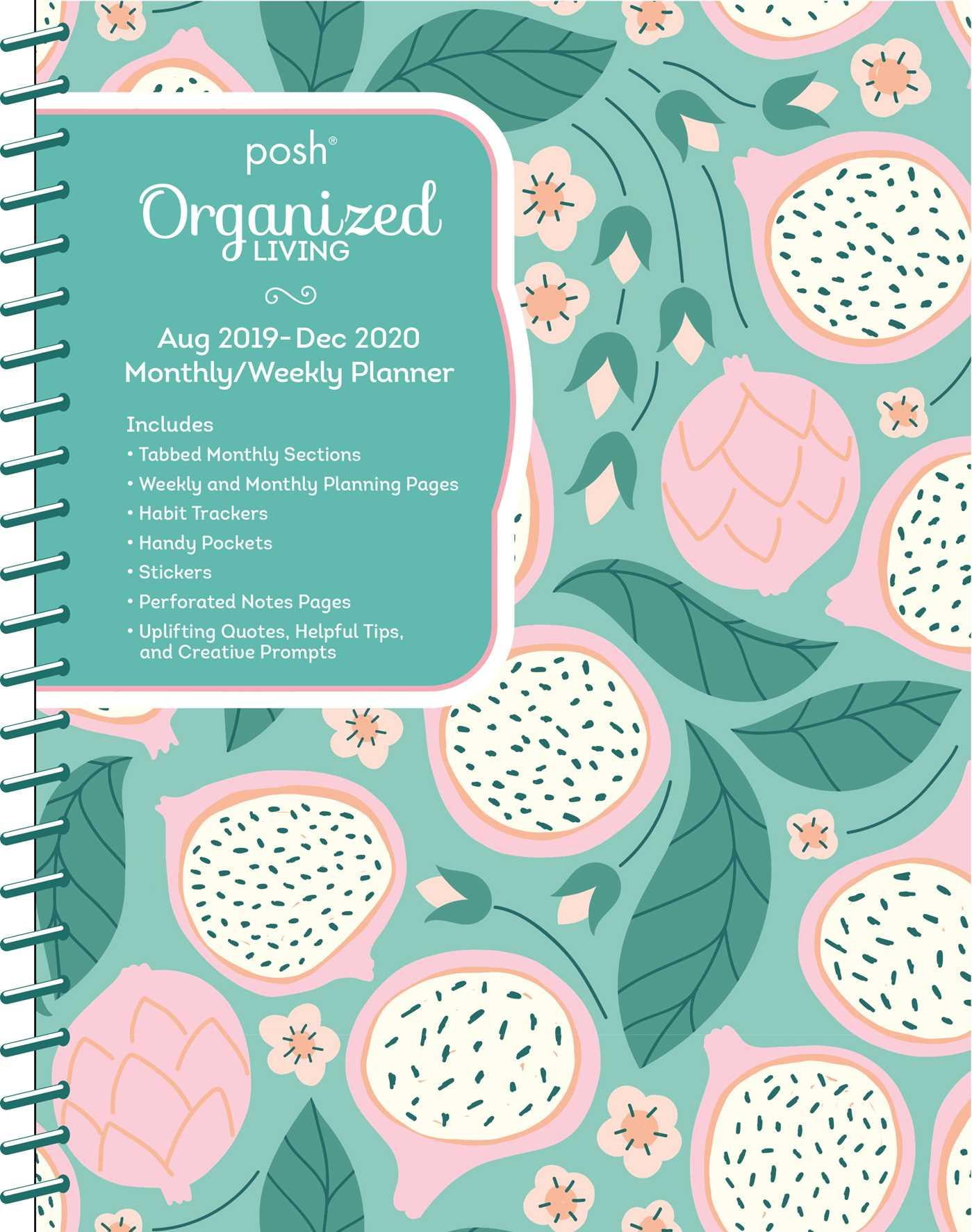 Posh: Organized Living 17-Month 2019-2020 Monthly/Weekly Planner ...