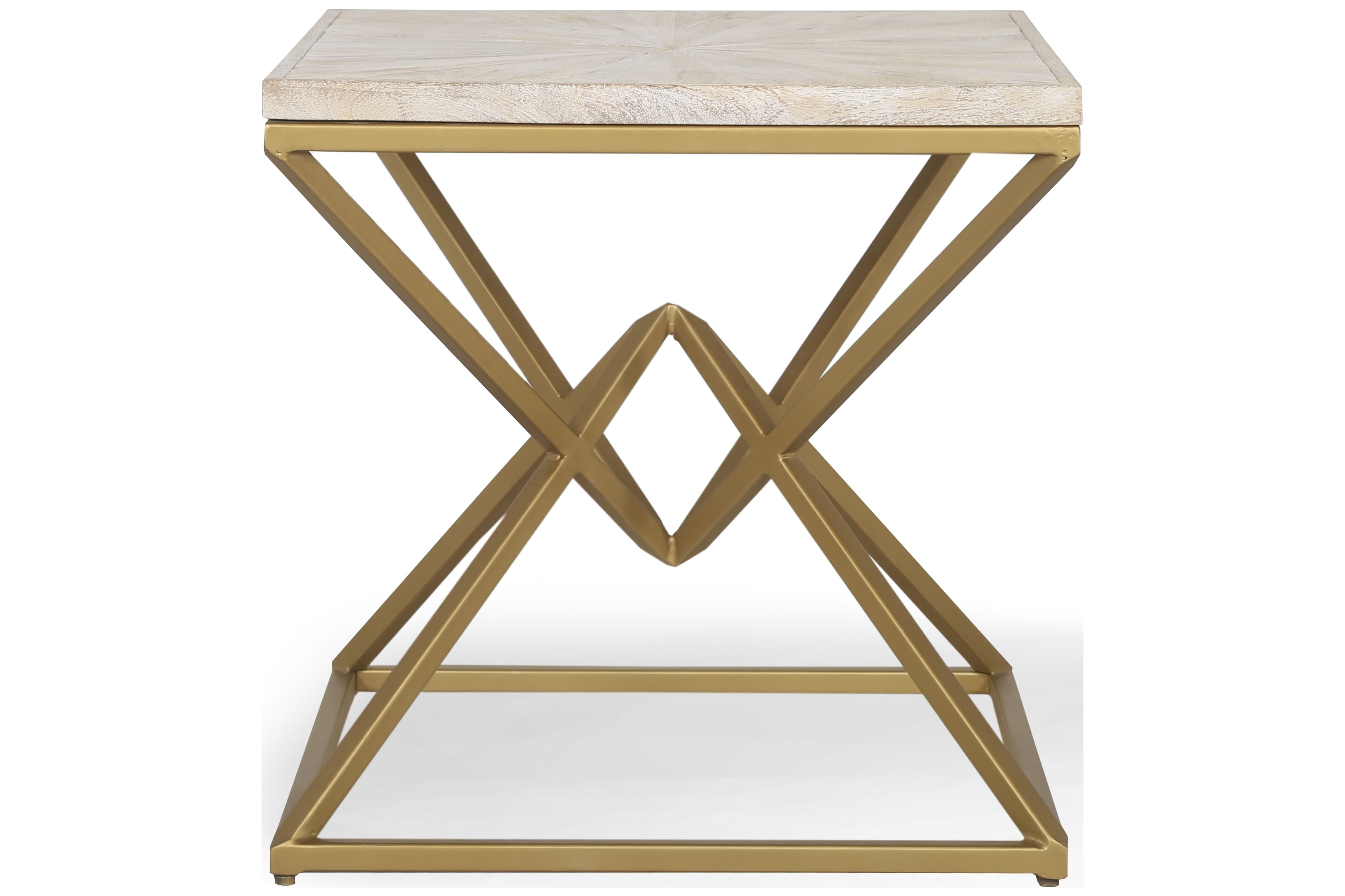 Posh Pollen Winnie Metal Square Gold End & Side Table - Gold - Walmart.com