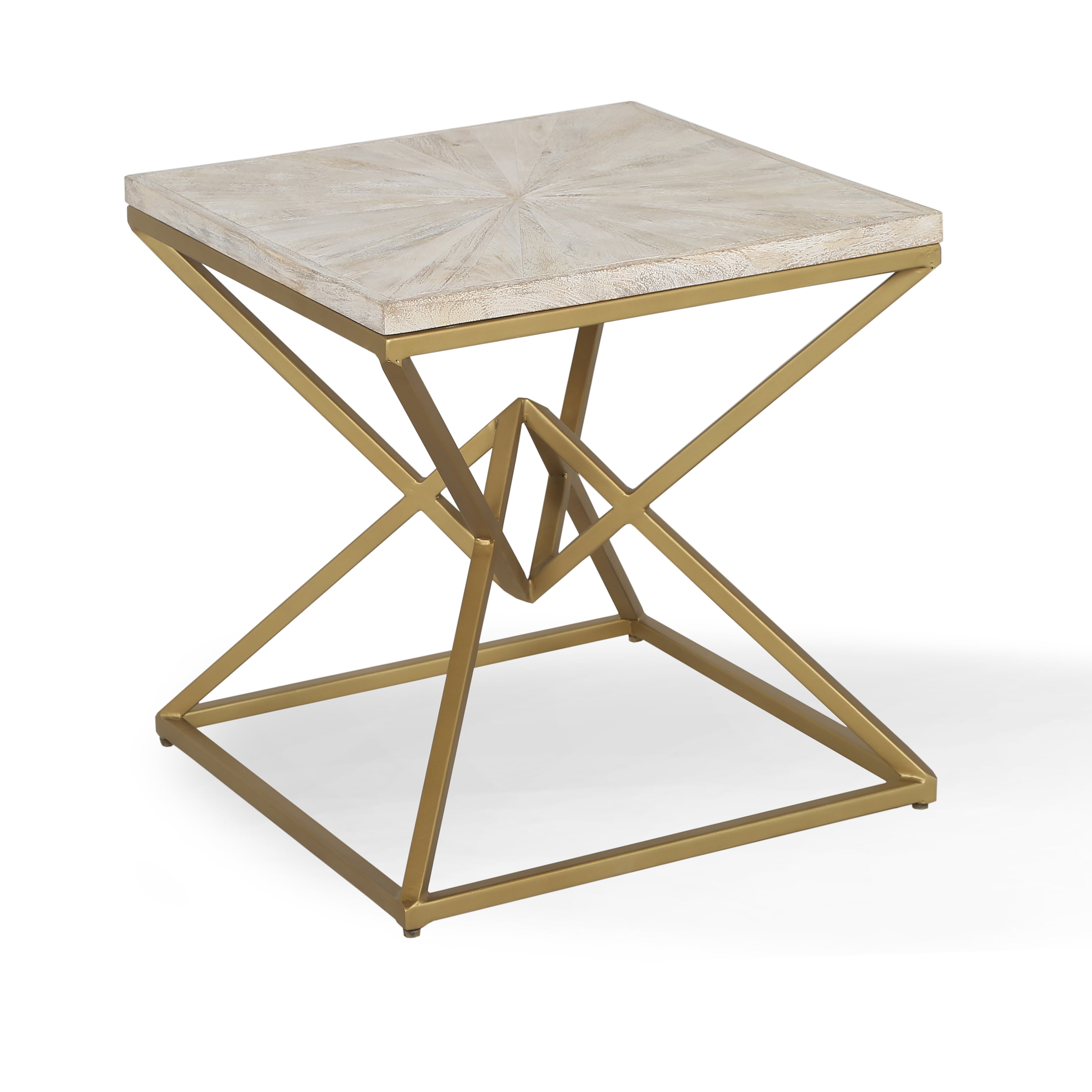 Posh Pollen Winnie Metal Square Gold End & Side Table - Gold - Walmart.com