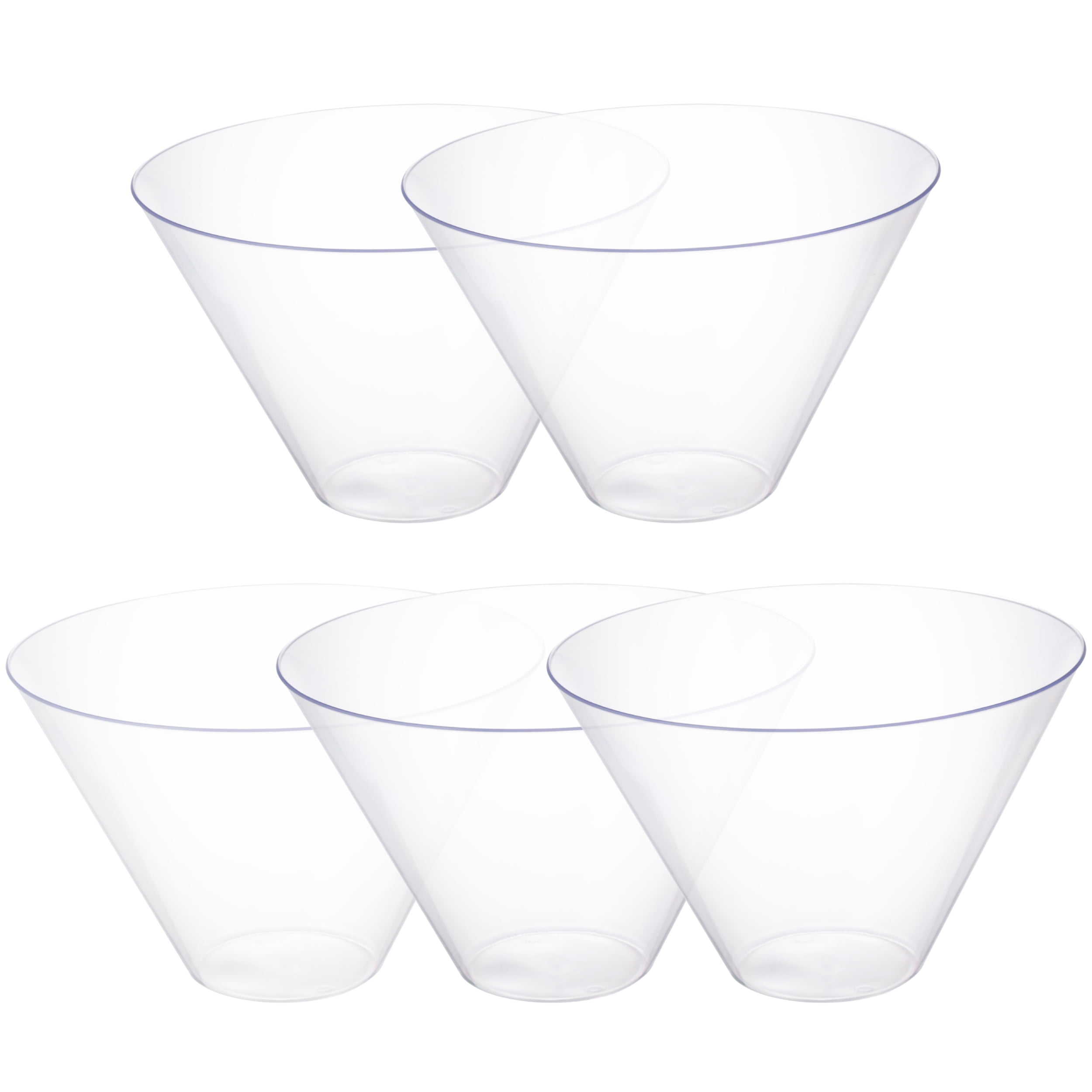 Posh Setting Large Plastic Serving Bowl Reusable Clear Acrylic Snack ...