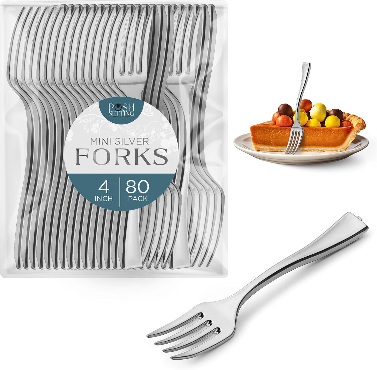 Posh Setting - Plastic Mini Gold Forks, Gold Mini Forks, Gold Plastic ...