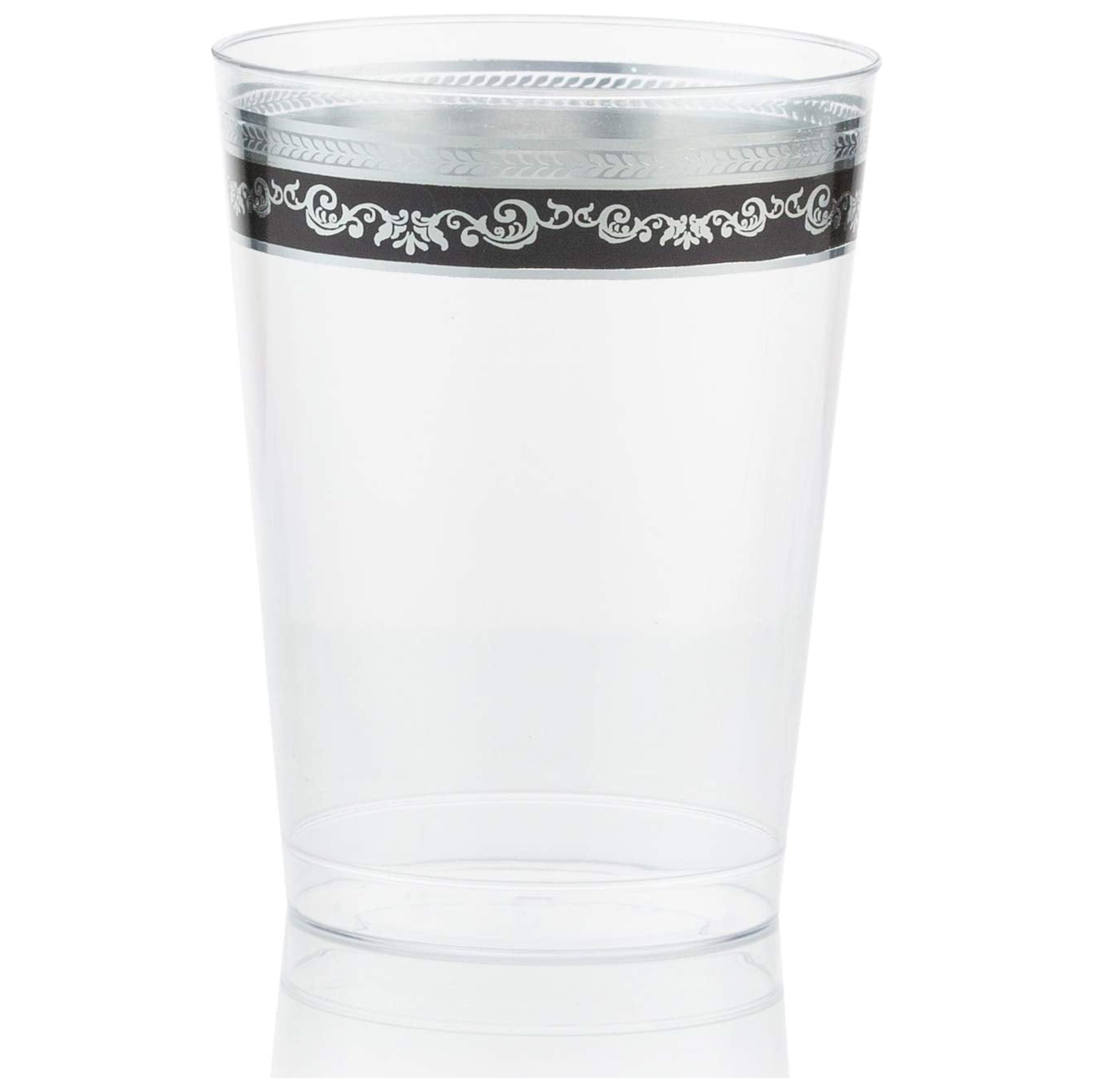 Posh Setting Royal Collection Clear Plastic 10 oz. Tumblers (Cups) with ...