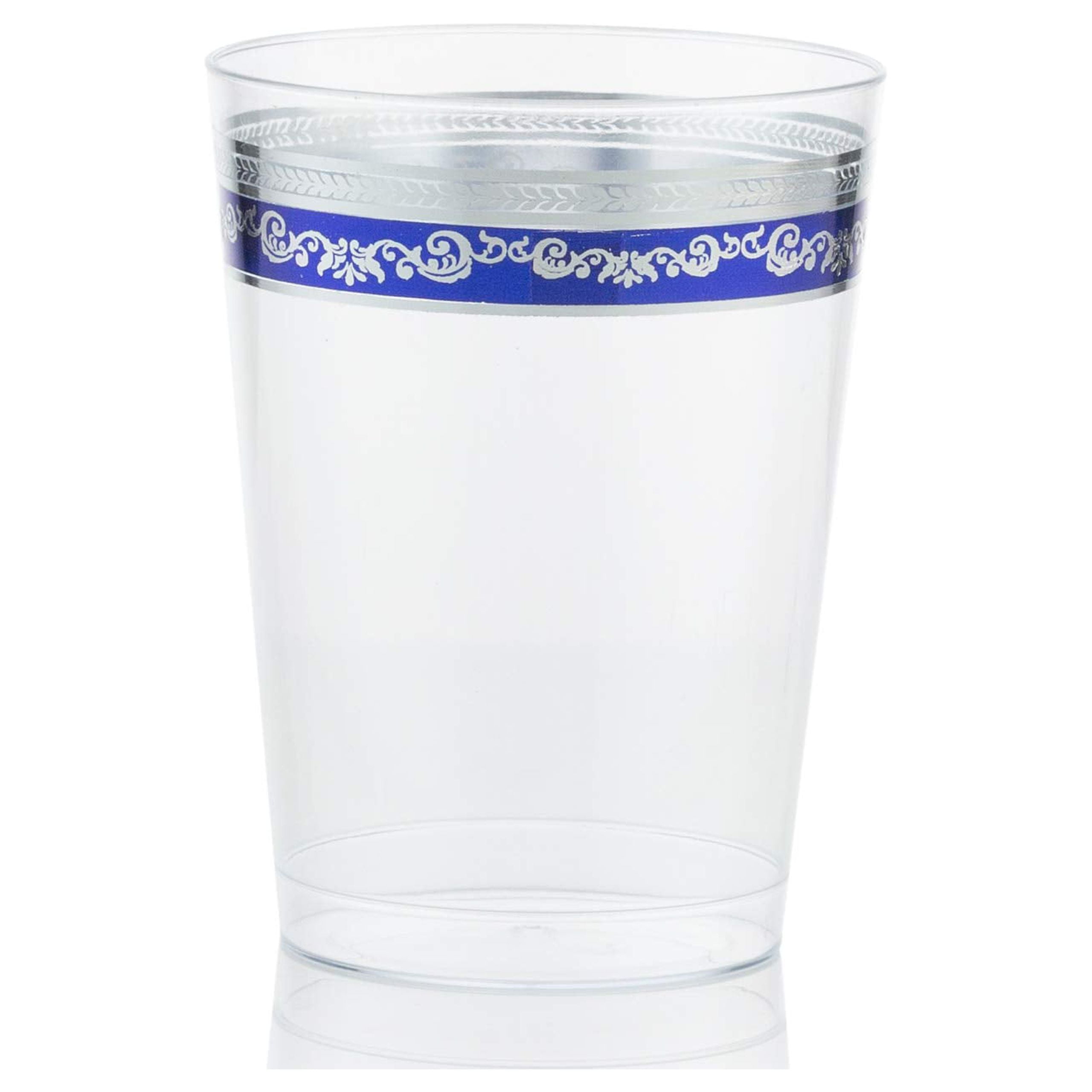 Posh Setting Royal Collection Clear Plastic 10 oz. Tumblers (Cups) with ...