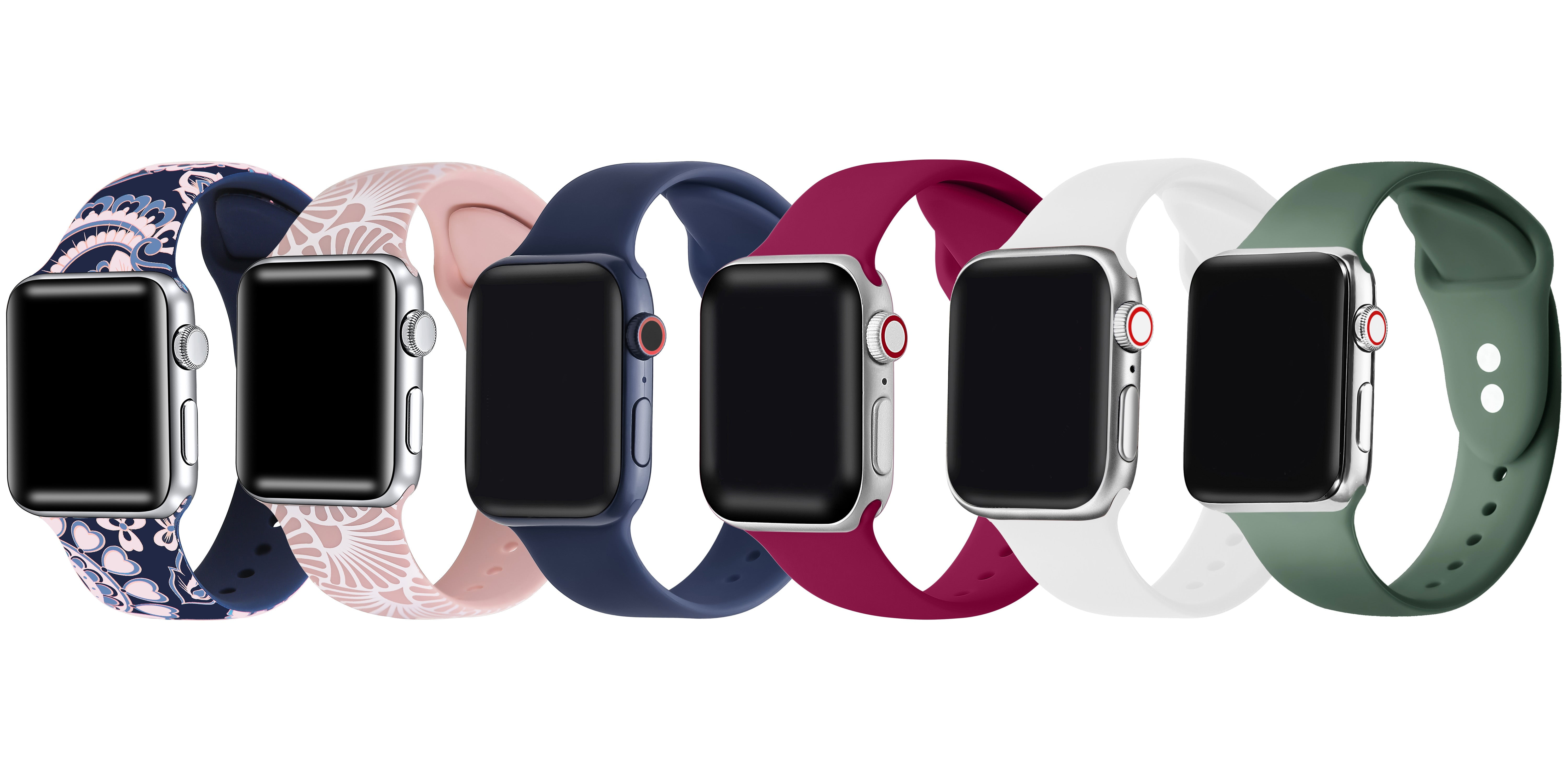 Posh Tech Unisex Multi-Color 6-Pack Silicone Replacement Bands for ...