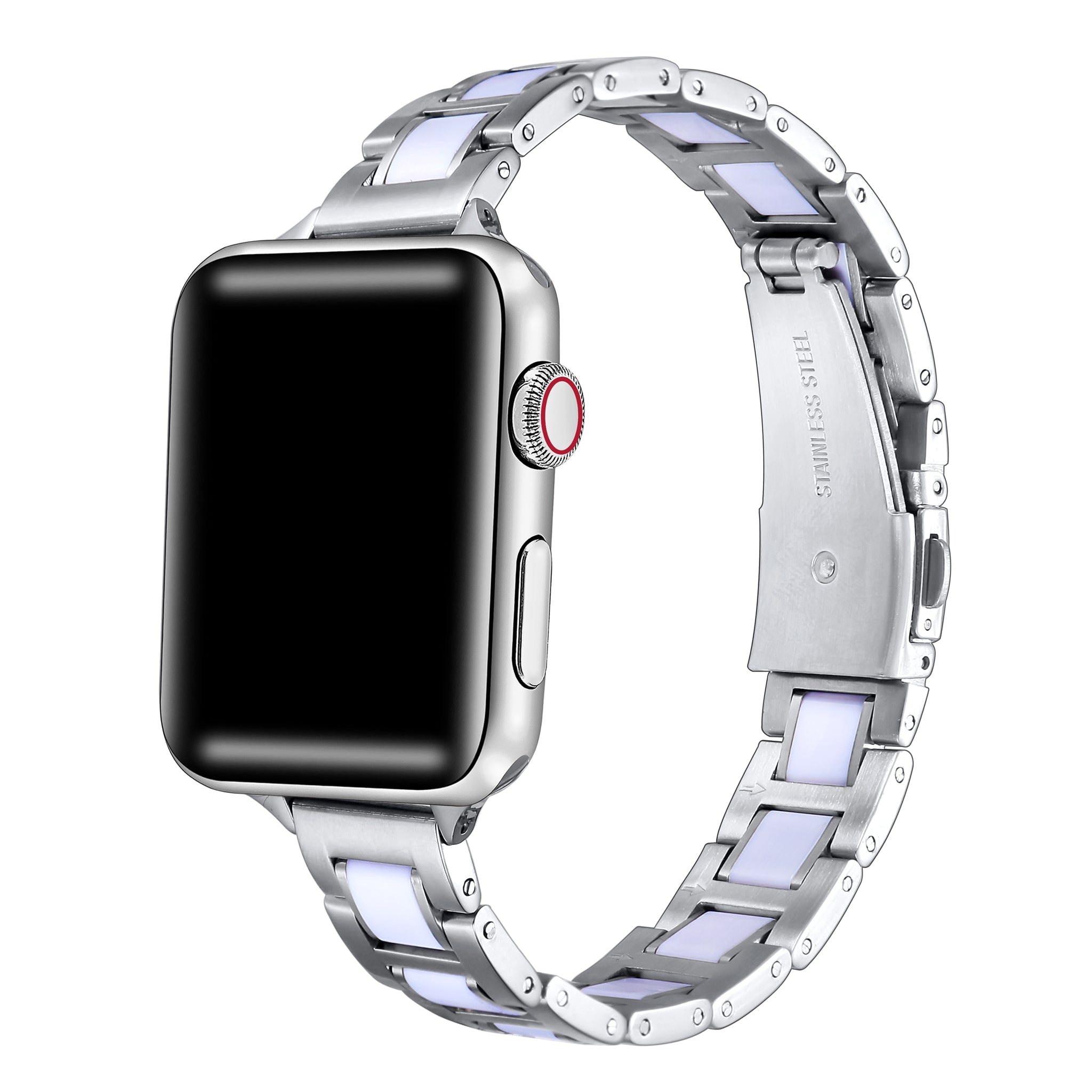 Posh Tech Amelia Skinny Stainless Steel & Resin Link Band for Apple ...