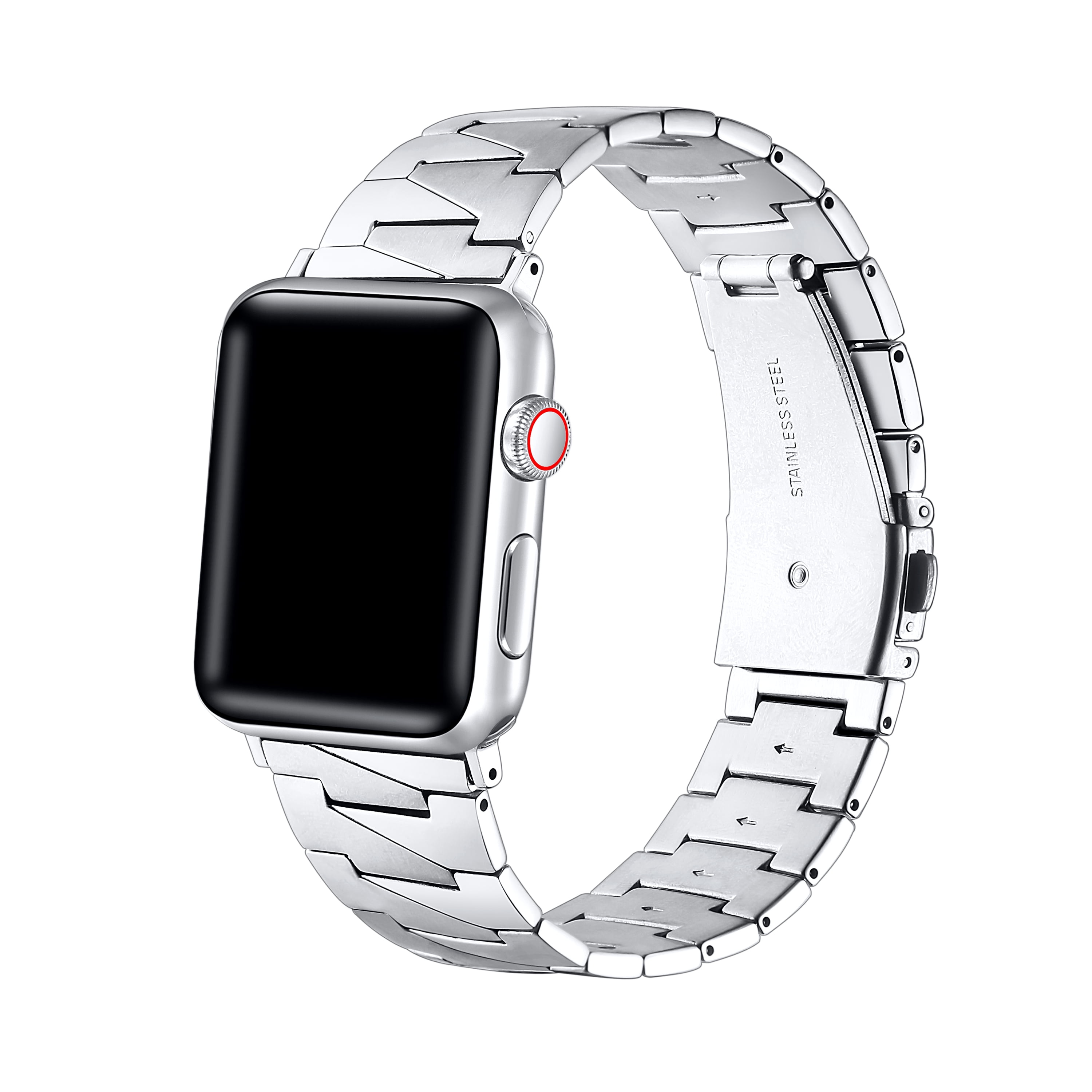 Posh Tech Silver Scarlett Triangle Steel Band for Apple Watch SE 1-7 ...
