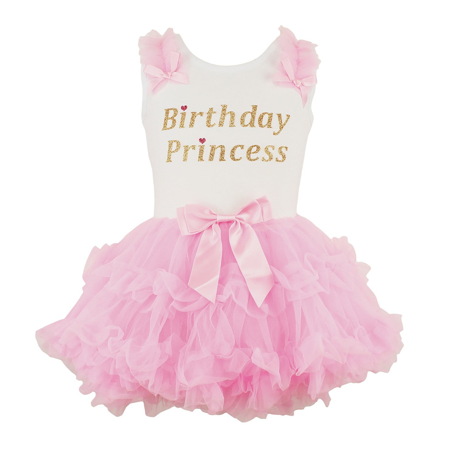 Posh Trend Girls Birthday Princess Dress - Pink Ruffle Tutu Toddler ...