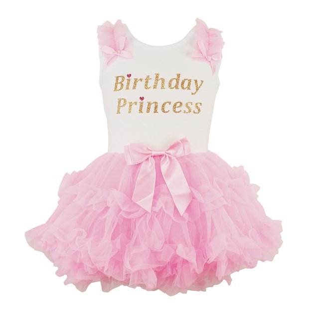 Posh Trend Girls Birthday Princess Dress - Pink Ruffle Tutu Toddler ...