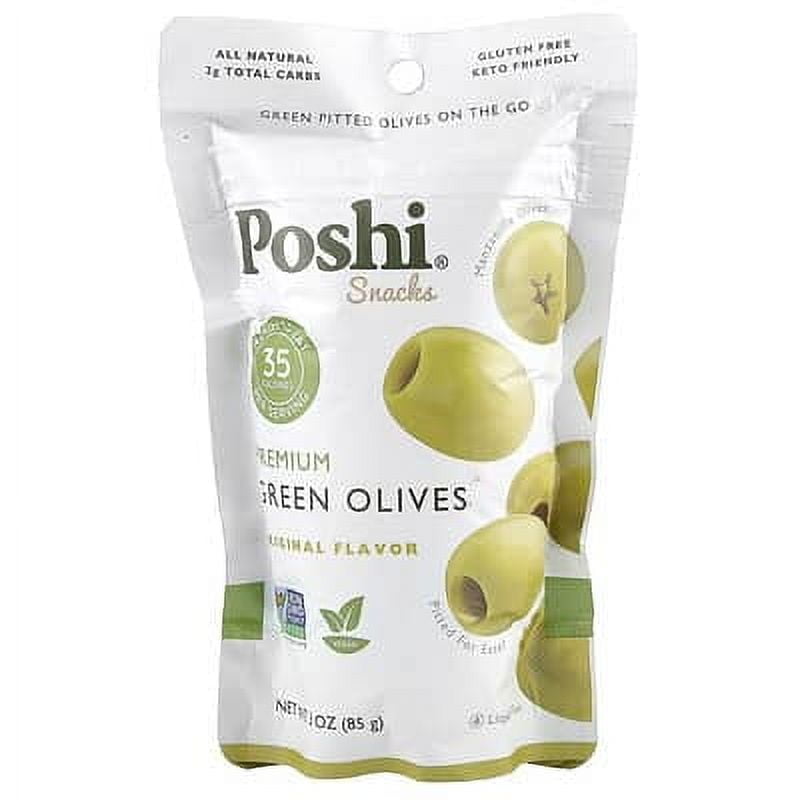 Poshi, Snacks, Premium Green Olives, Original, 3 oz - Walmart.com