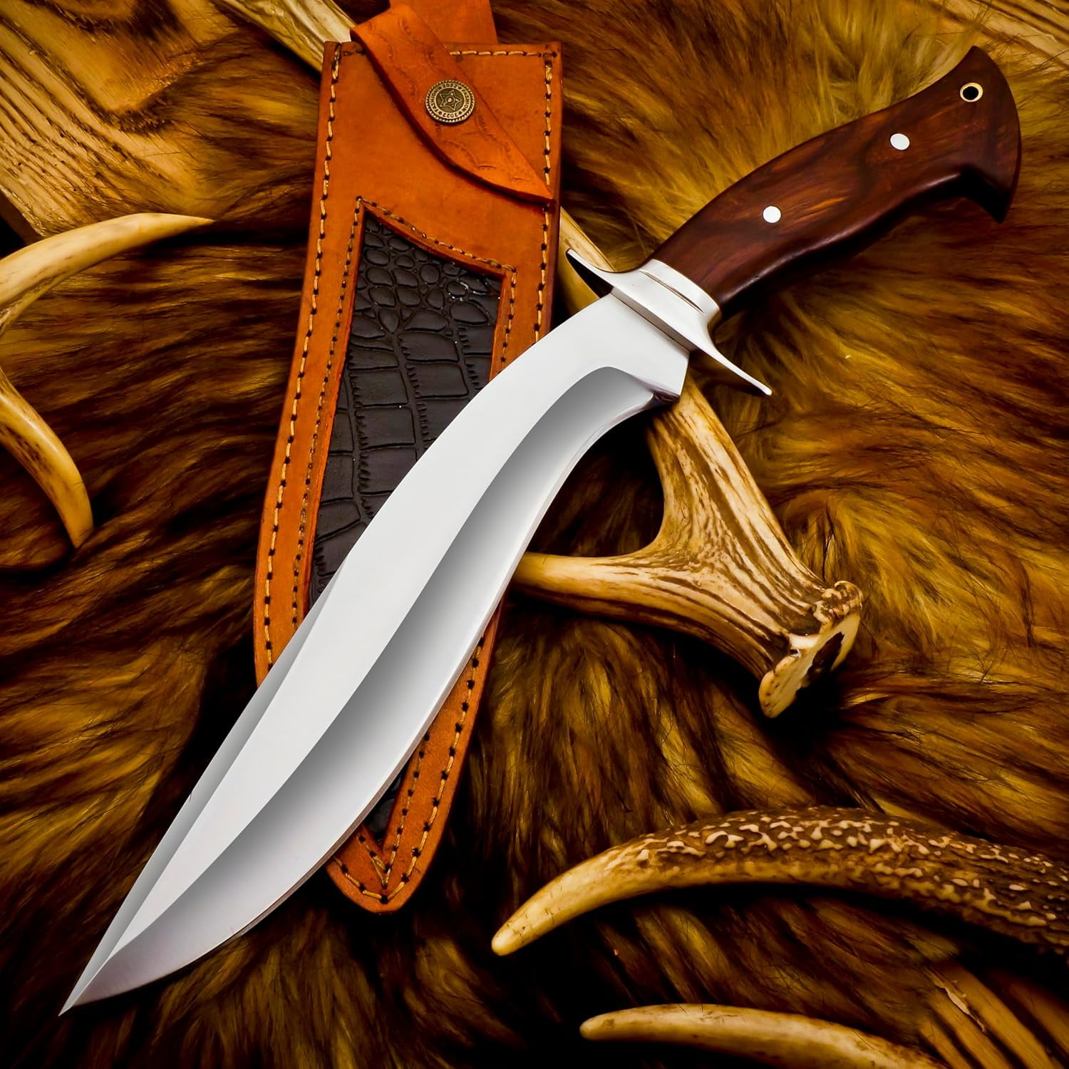 Poshland REG-234 Handmade D2 Steel Kukri Knife - 15 in Full Tang ...