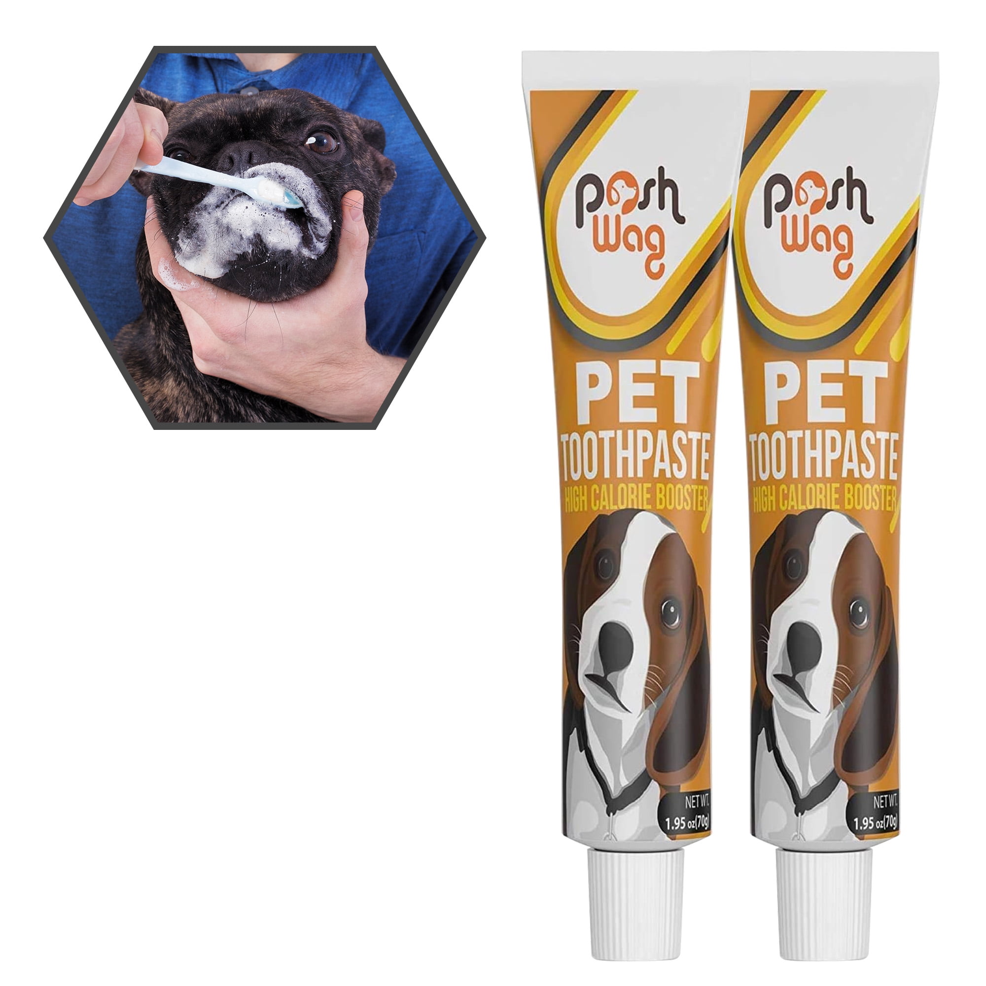 Poshwag Organic Dog Toothpaste 2 Pack Natural Ingredients Promotes ...