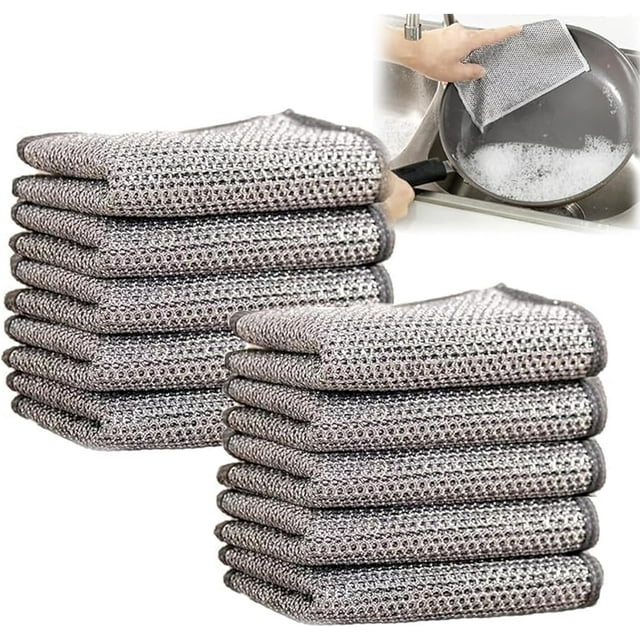 Poshzon Cleaning Cloths, Hevito Multipurpose Wire Miracle Cleaning ...