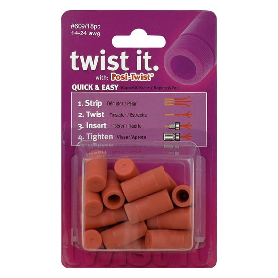 Posi-Twist 14-24 Gauge Wire Connectors, Quick Hand Twist On/Off, Cost ...