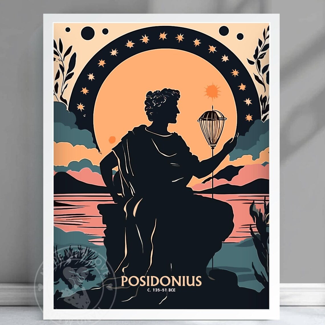 Posidonius Philosopher Print - Philosophy Poster, Stoicism Wall Art ...