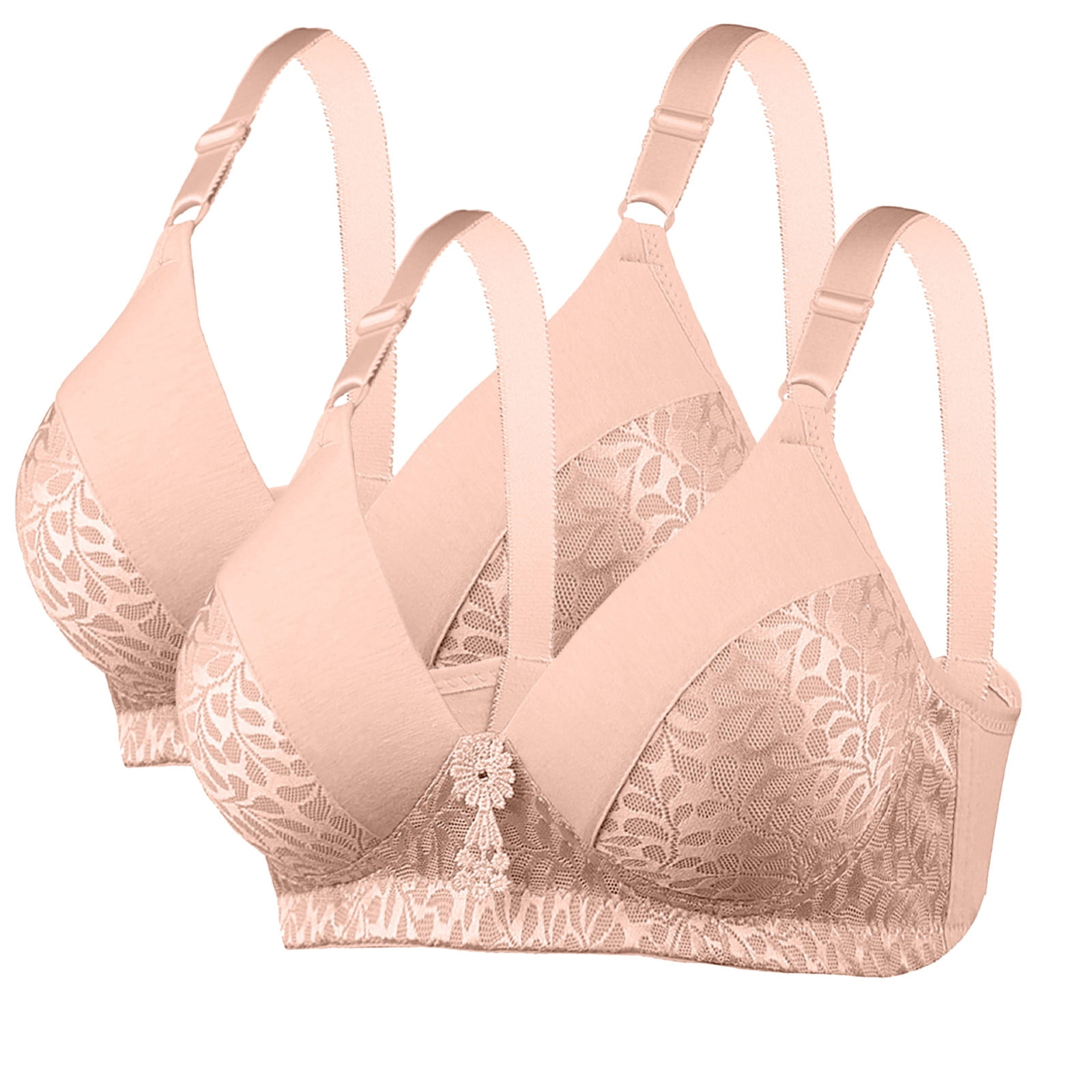 Posijego 2 Pack Bras for Women Push up Everyday Bra Lightweight Soft ...