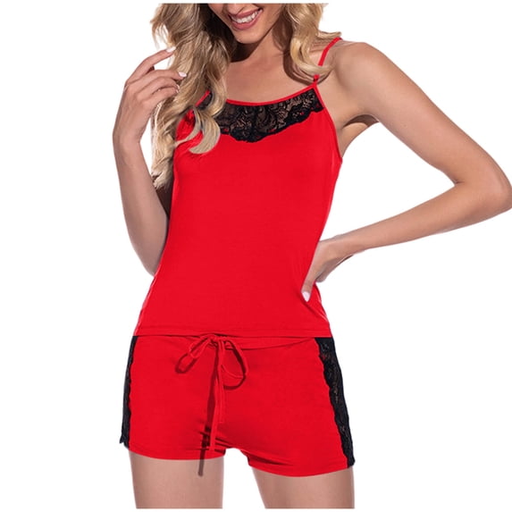 Posijego 2 Piece Sets for Women Tank Tops Shorts Set Soft Sleepwear ...