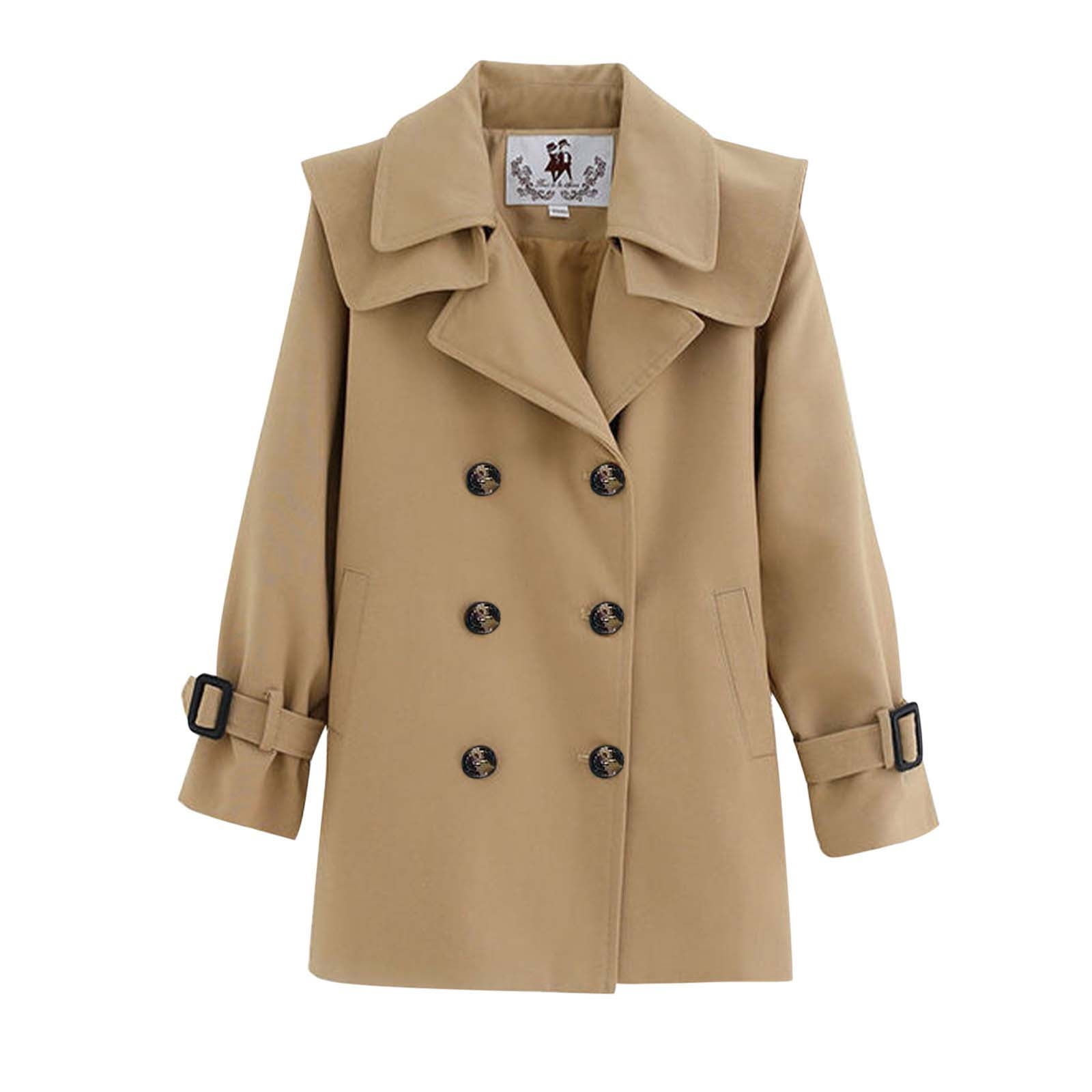 Posijego 4-15 Years Girls Dress Coat Double Breasted Trench Coats ...
