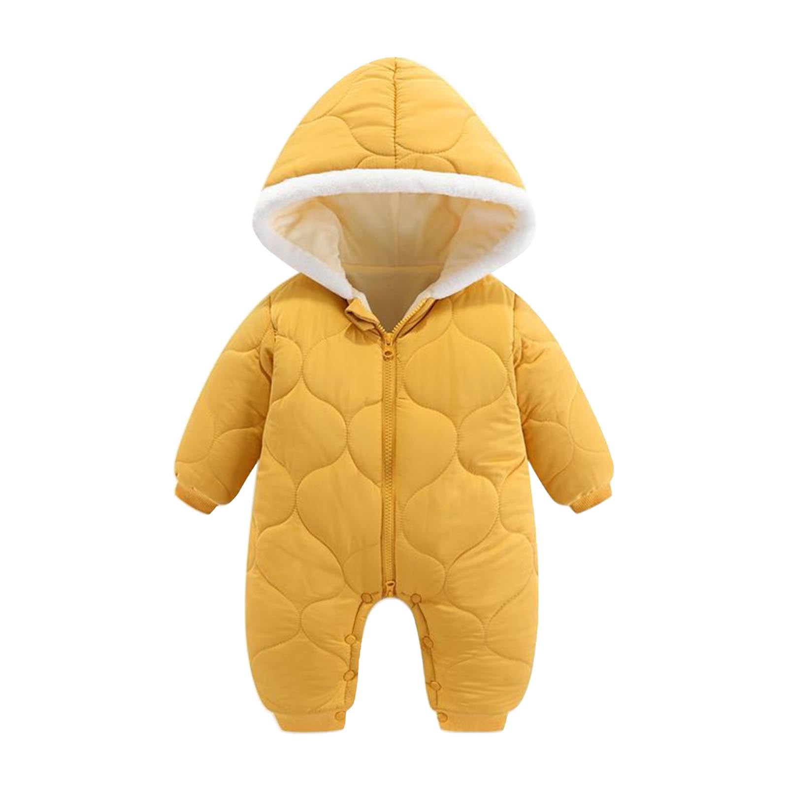 Posijego Baby Girl Boy Snowsuit Jumpsuit Cute Toddler Winter Clothes Solid Color Warm Puffer ...