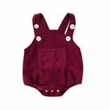 Posijego Baby Girls Boys Corduroy Overalls Sleeveless Suspenders ...