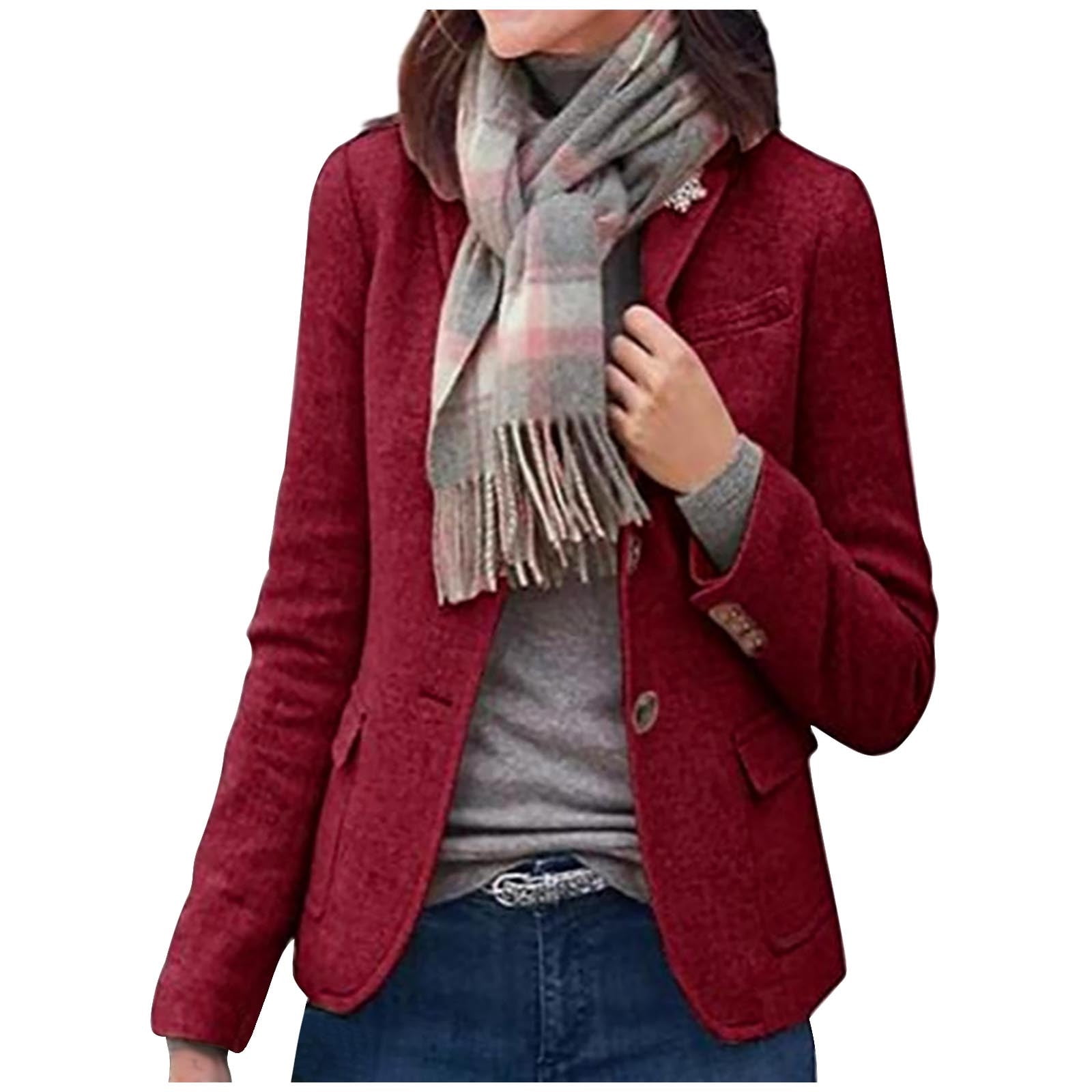 Posijego Blazer for Women Business Casual Fall Winter Long Sleeve ...