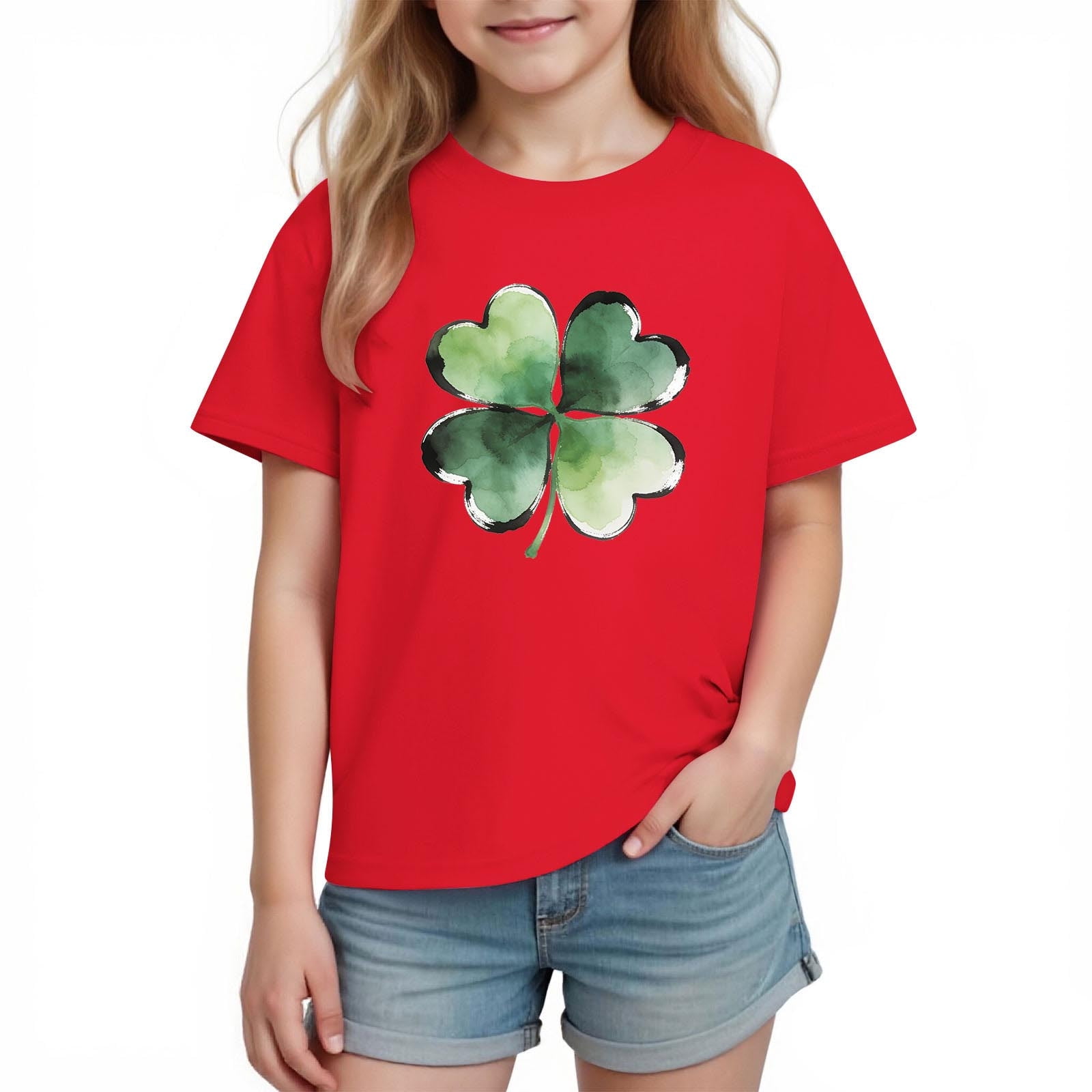 Posijego Boys Girls St Patrick's Day Tee Clover Graphic T-Shirts Kids ...